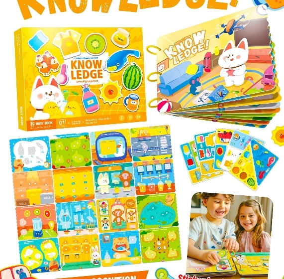 Sunforu Busy Book for Toddlers 3-5, Montessori Preschool Learning ...