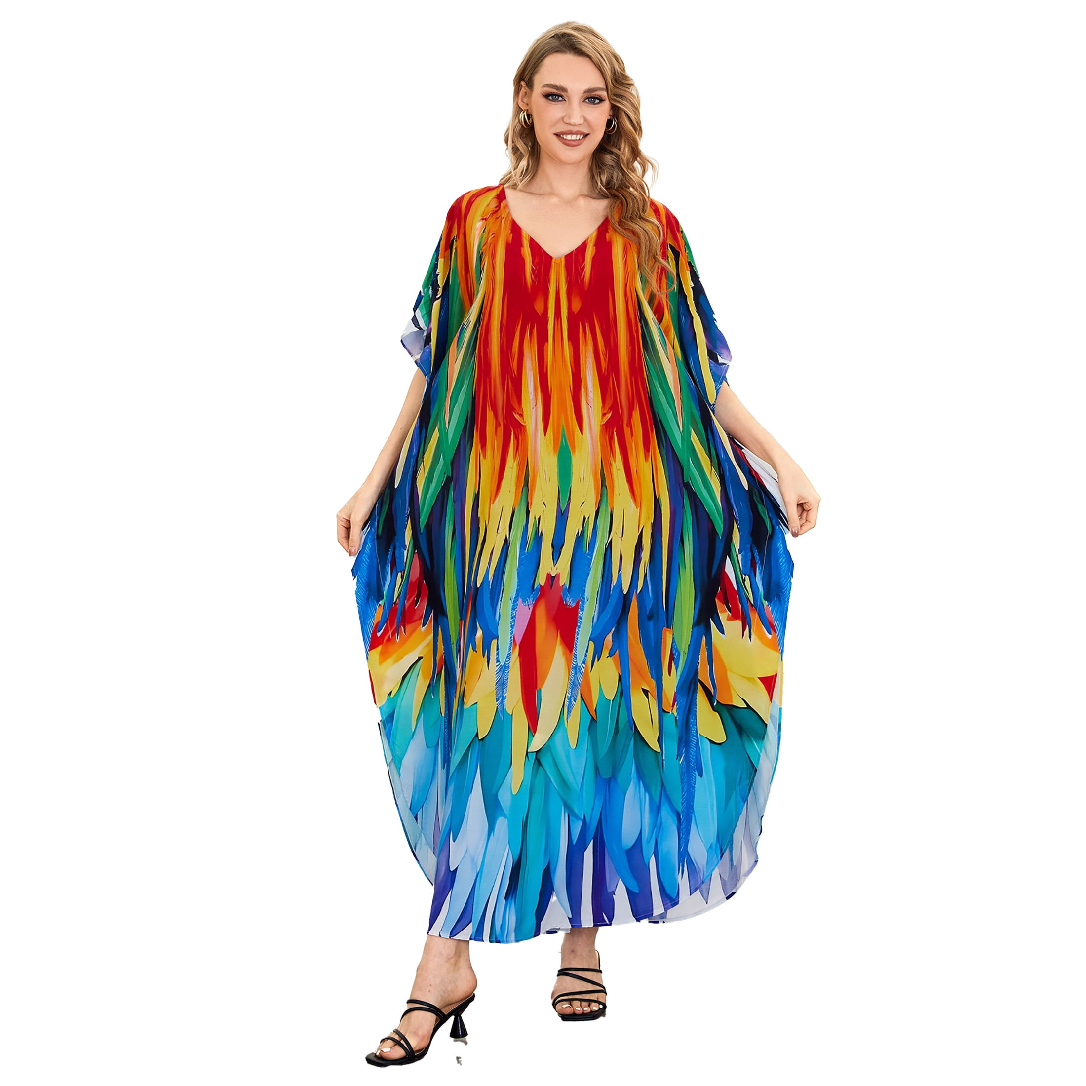 Sunforyou Caftans Plus size Loungewear Kaftan Dresses Lightweight moo ...