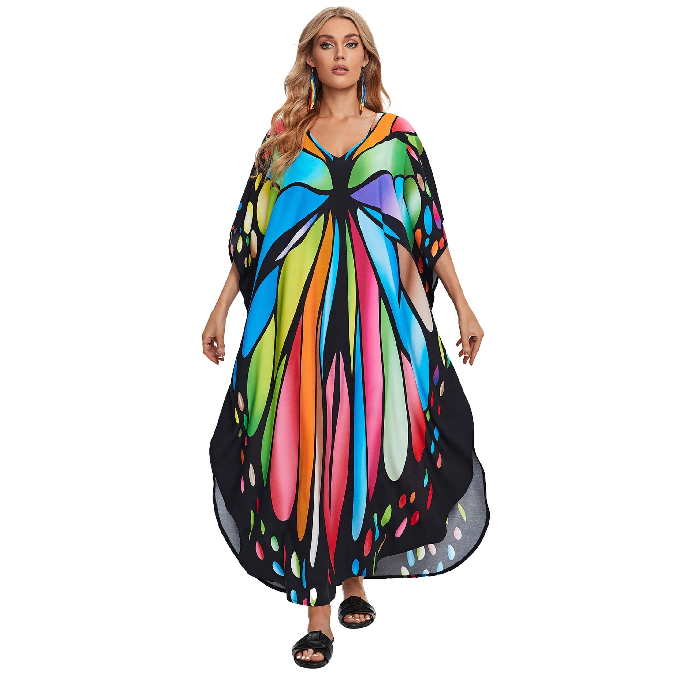 Sunforyou Caftans Plus size Loungewear Kaftan Dresses Lightweight moo ...