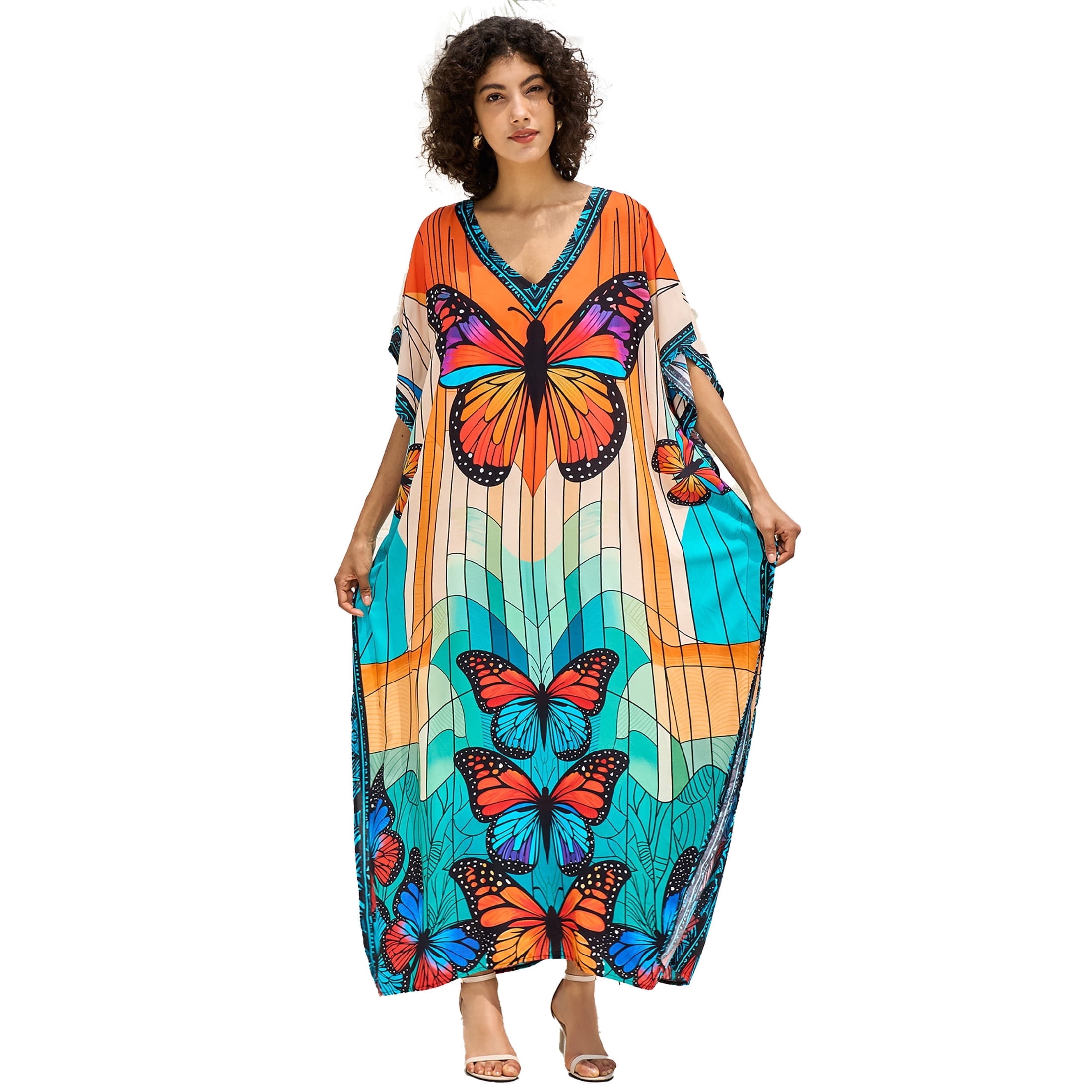 Sunforyou Kafan Dresses for Women Moo Moos Bathing suit Cover up Plus ...