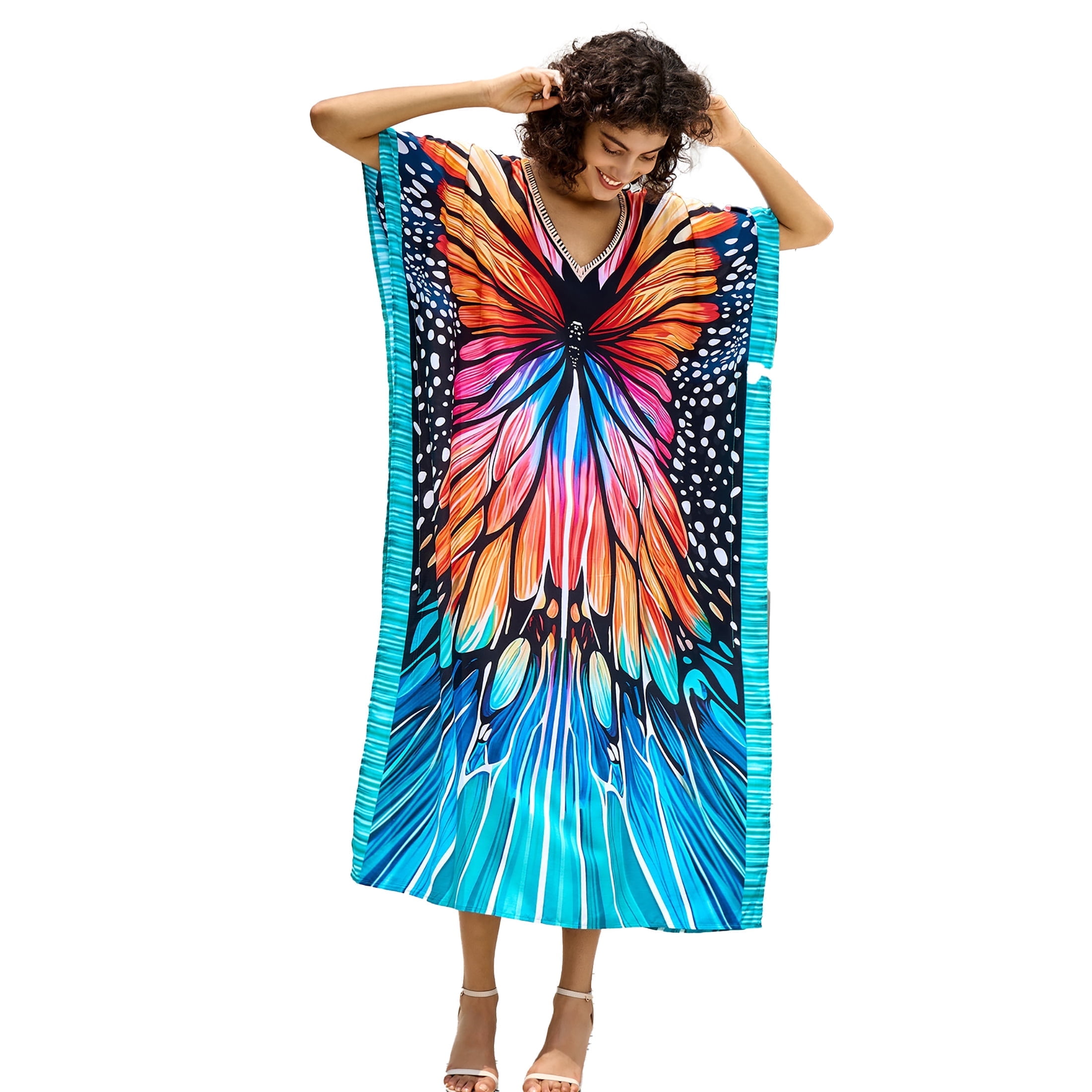Sunforyou Kafan Dresses for Women Moo Moos Bathing suit Cover up Plus ...