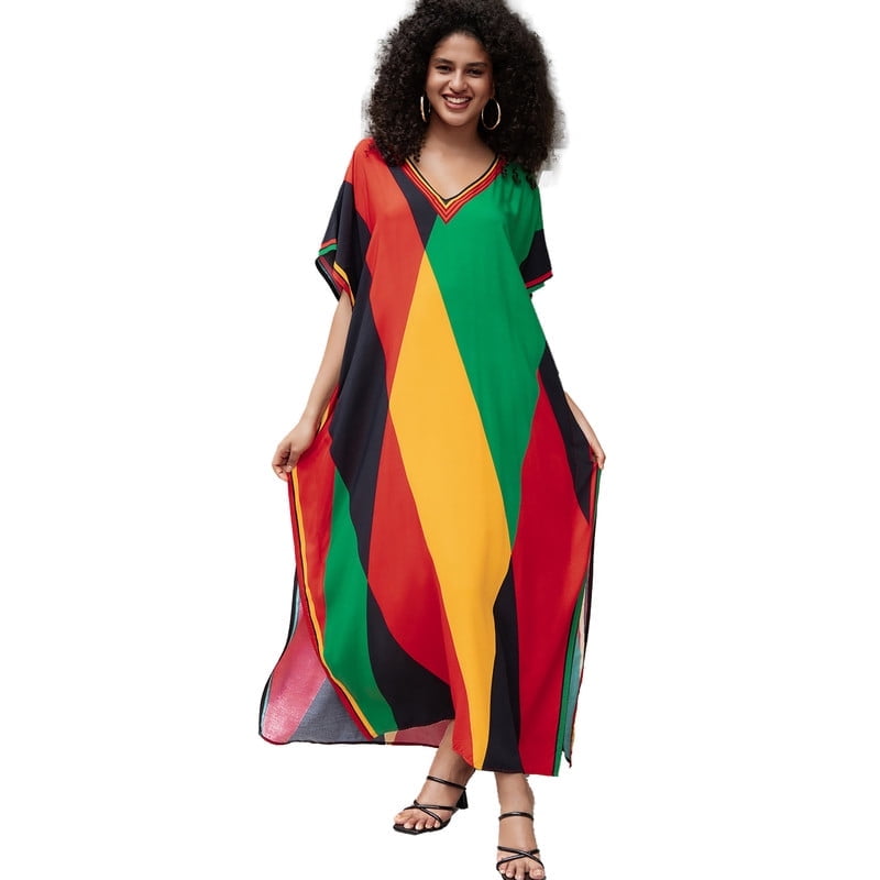 Sunforyou Plus Size Caftans Loungewear Kaftan Dresses Swimsuit Cover up ...