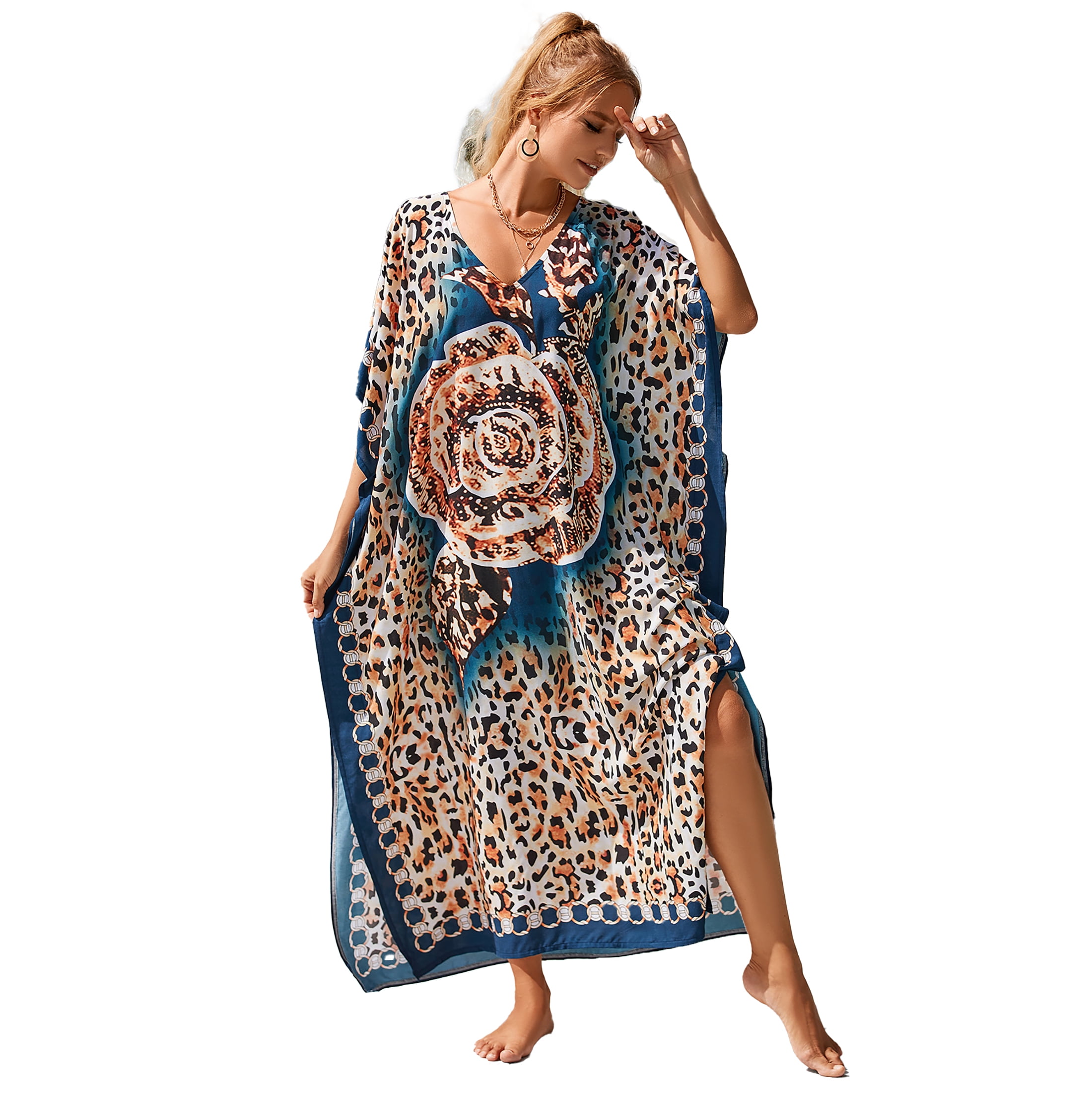 Sunforyou Plus Size Caftans Loungewear Kaftan Dresses Swimsuit Cover up ...