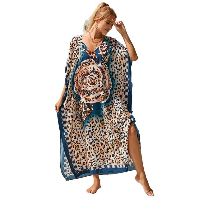 Sunforyou Plus Size Caftans Loungewear Kaftan Dresses Swimsuit Cover up ...