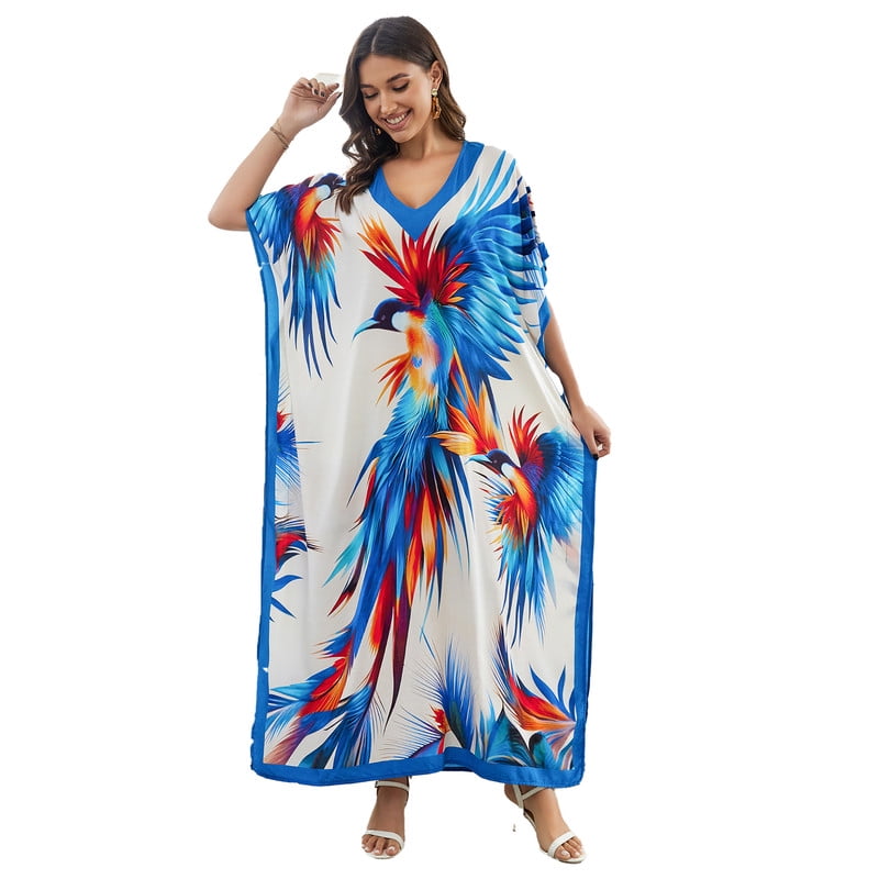 Sunforyou Plus Size Caftans Loungewear Kaftan Dresses Swimsuit Cover up ...