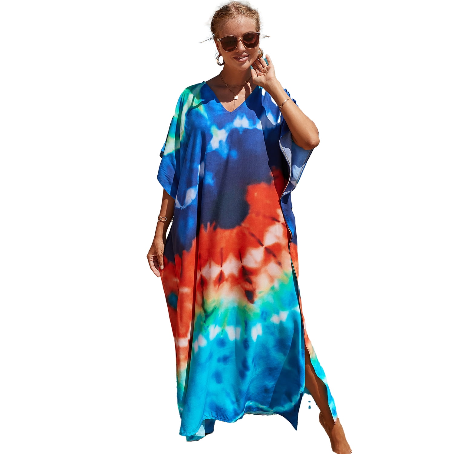 Sunforyou Plus Size Caftans Loungewear Kaftan Dresses Swimsuit Cover up ...