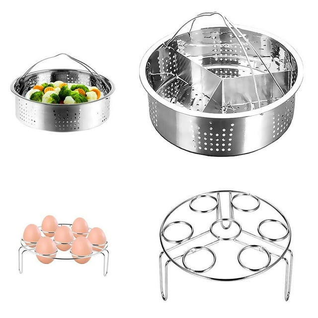 Sunfry 3 Pcs Stainless Steel Steamer Basket Rack Set, Healthy Fast ...