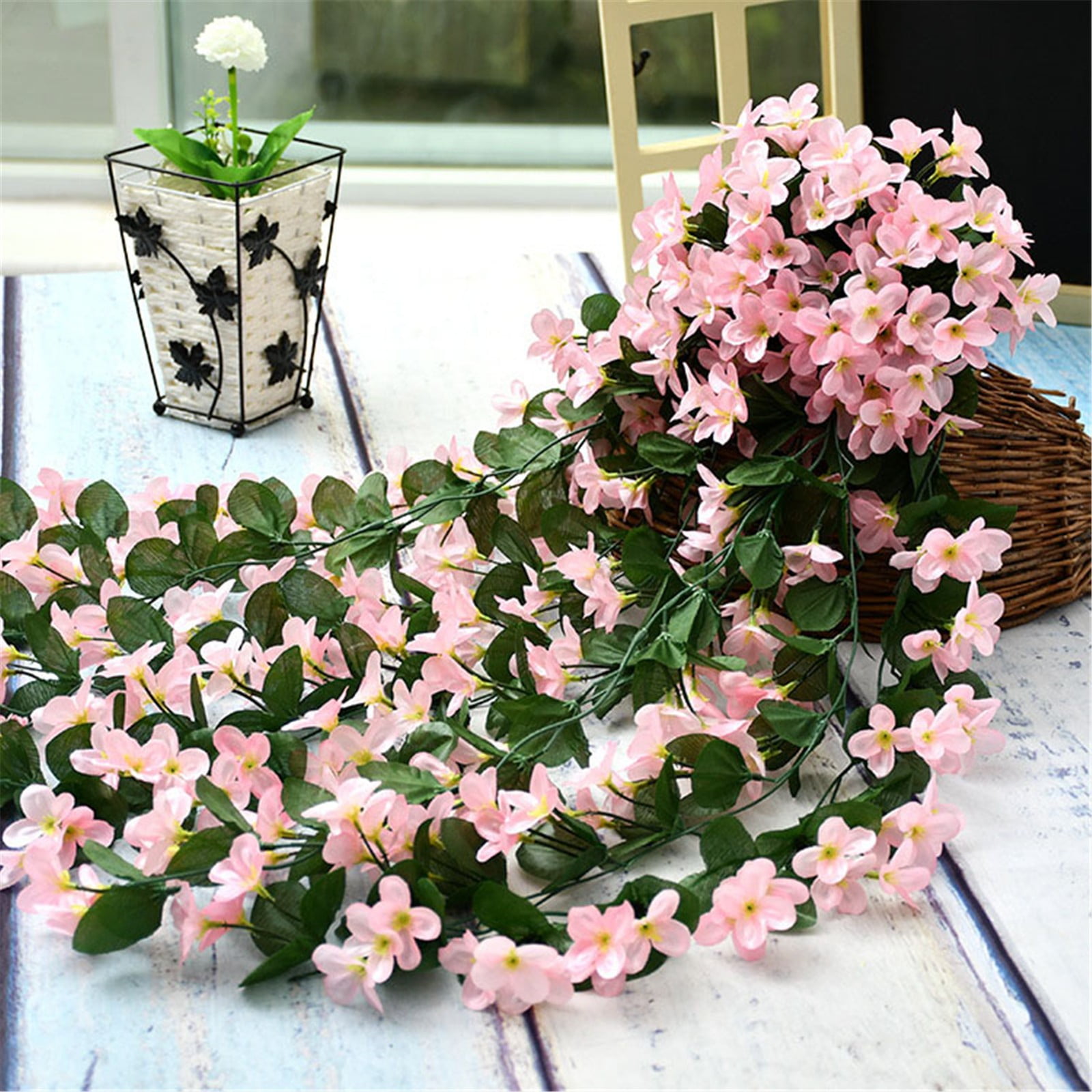 Sunggoko Artificial flowers Hanging Hanging Basket Bunch Violet Flower ...