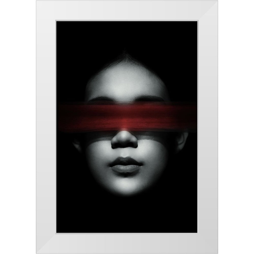 Sungkono, Heru 23x32 White Modern Wood Framed Museum Art Print Titled - Blindfolded - Walmart.com