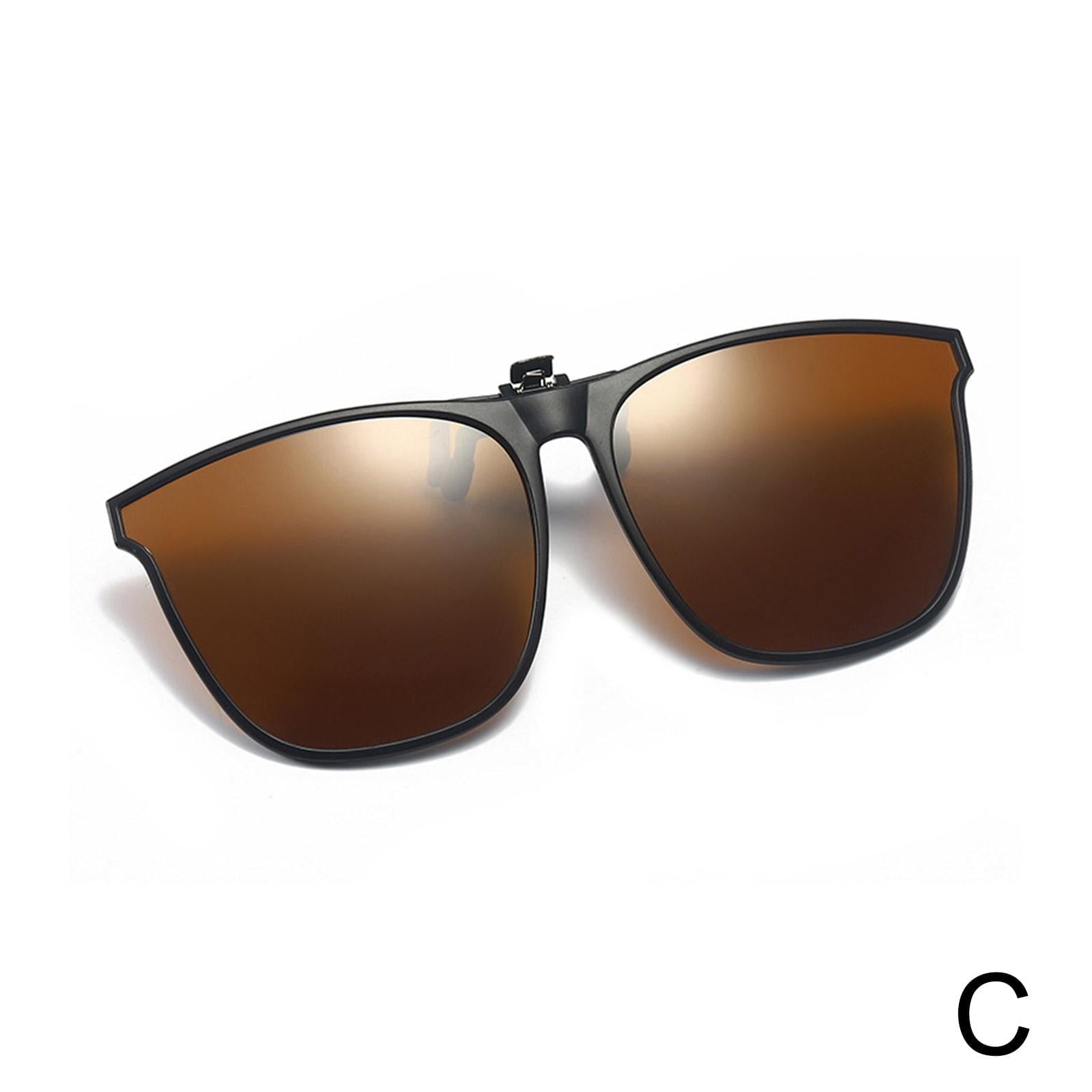 Anti-Glare Sunglass Clip, Flip-Up Polarized Large Frame, UV Eye ...