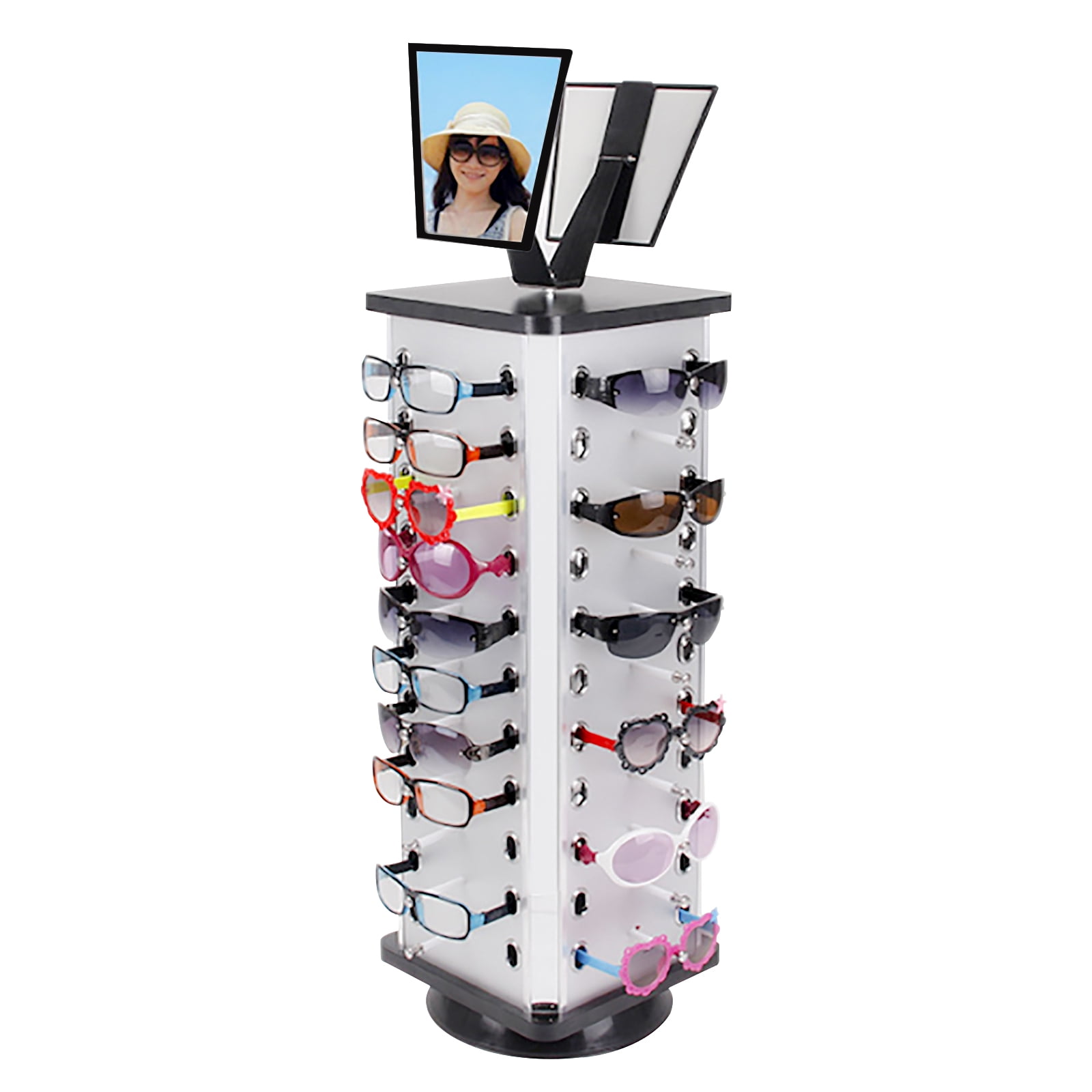 Sunglass Display Stand, Retail 44 Pairs Glasses Display Holder with 2 ...