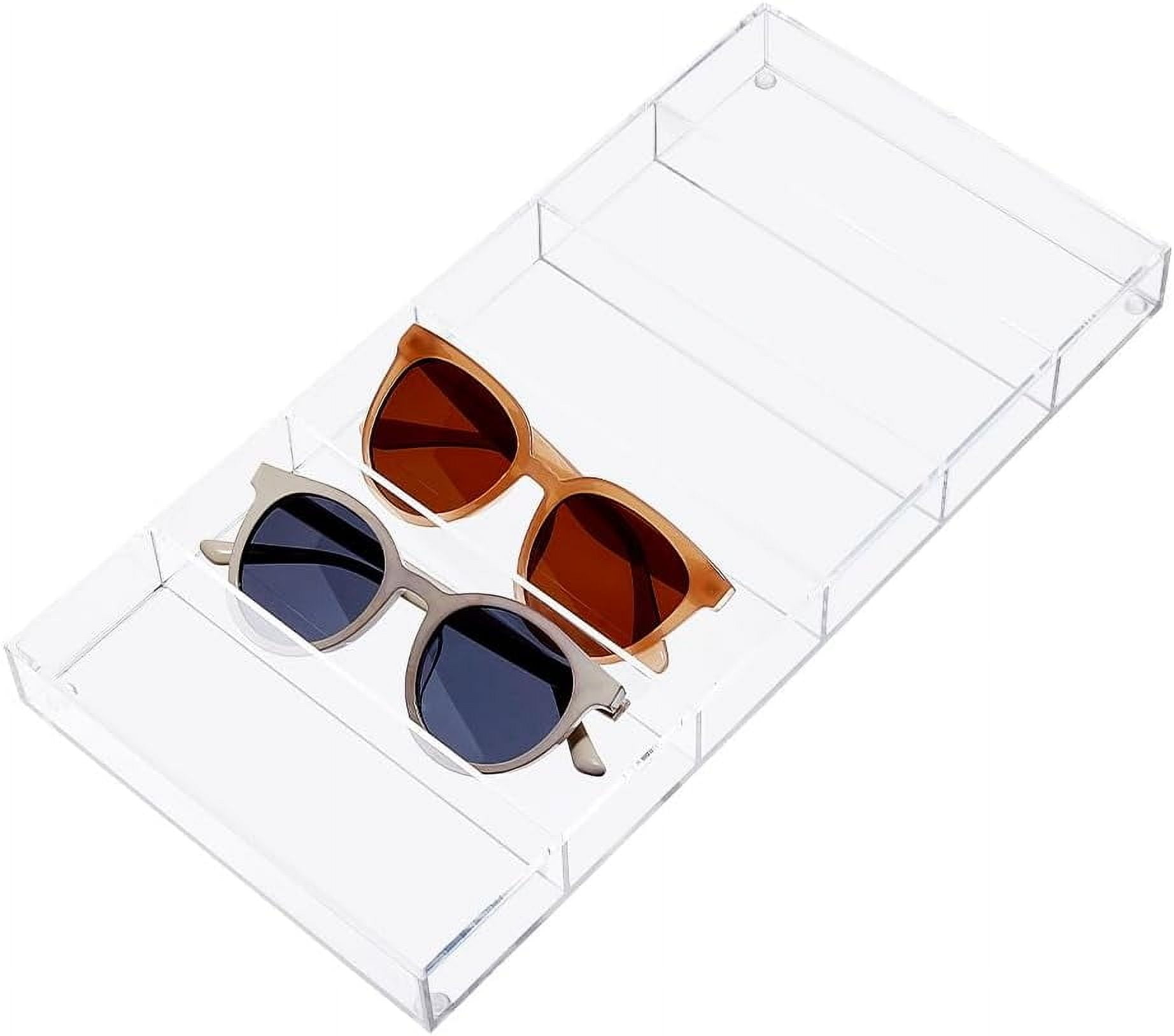 Sunglass Display Tray 6 Slots Clear Acrylic Eyewear Storage Case ...