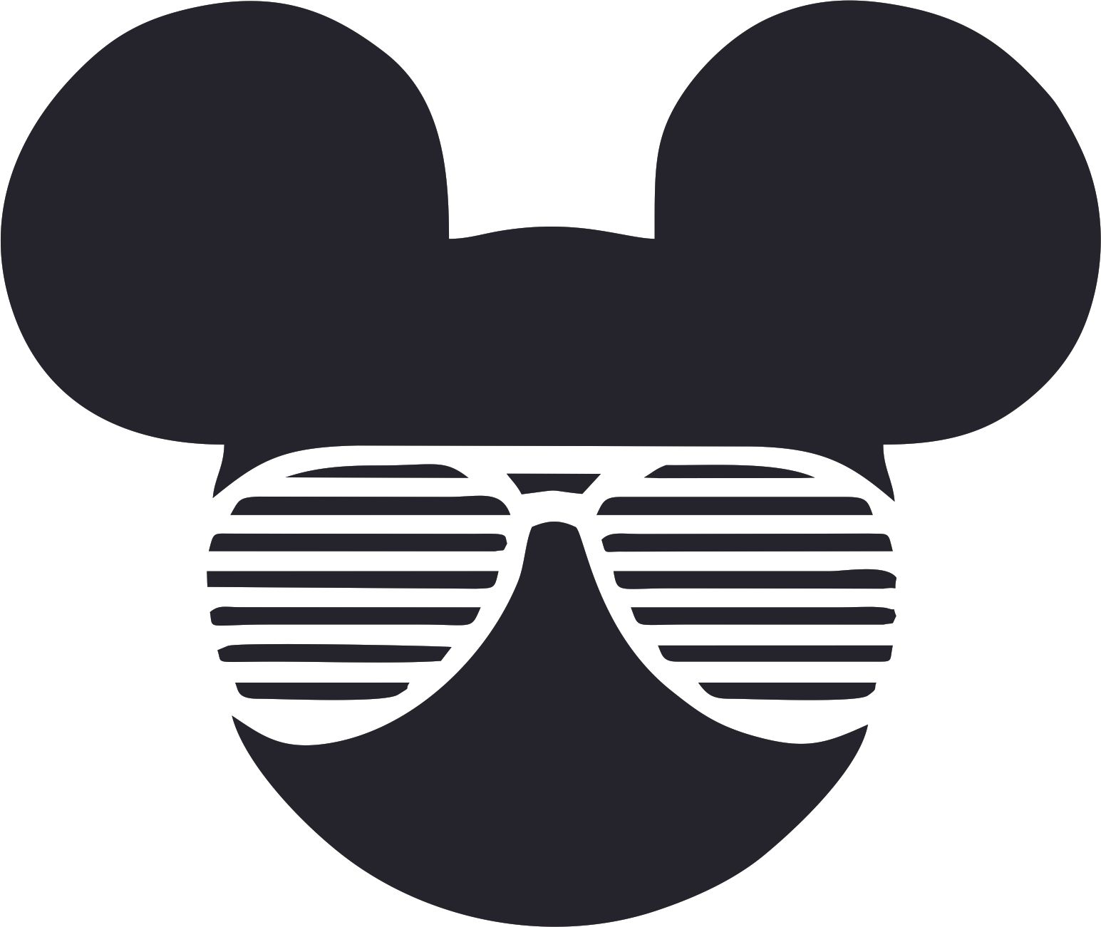 Sunglasses Cartoon Character Wall Art Vinyl Sticker Design Decal Girl ...