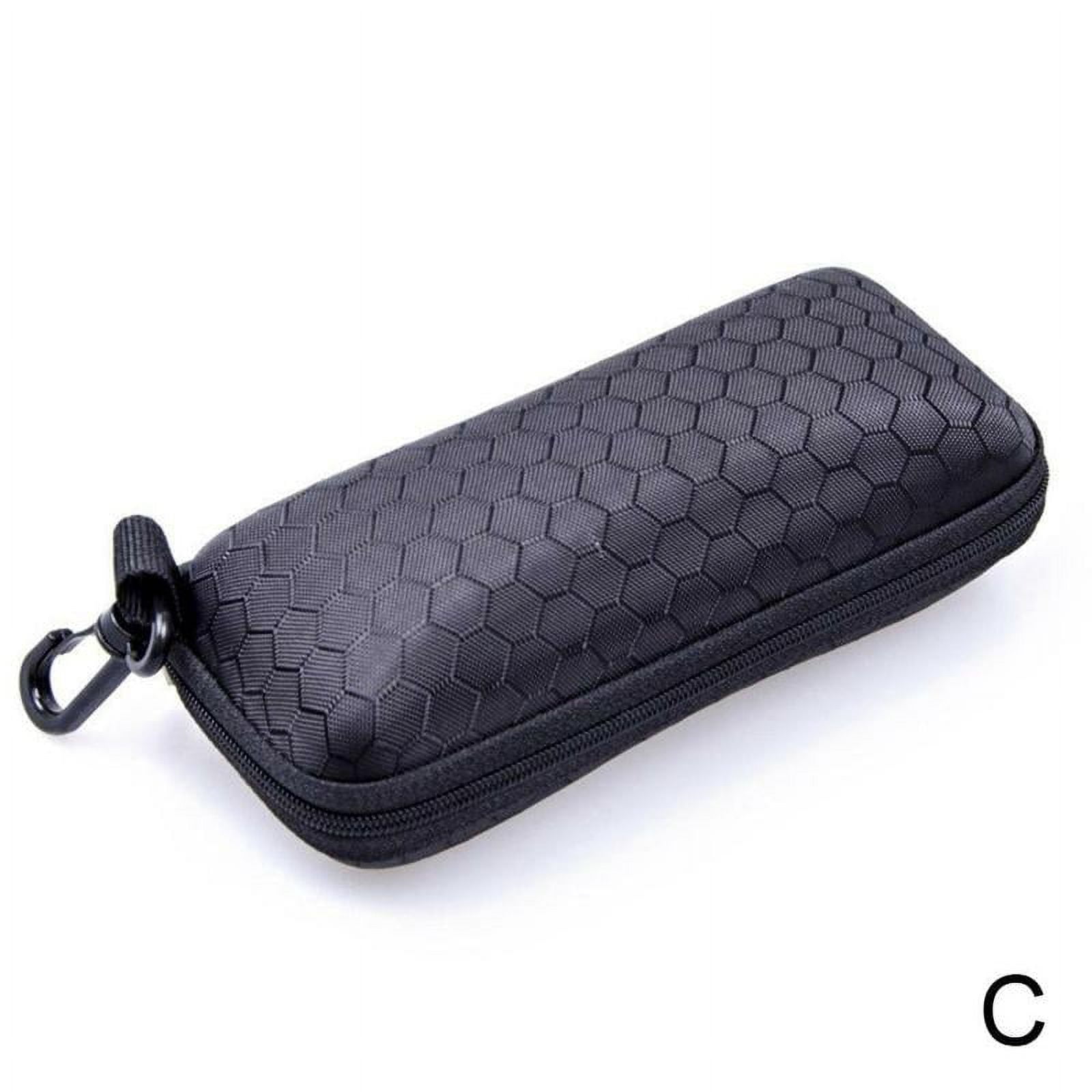 Sunglasses Case Portable Zipper Hard Shell Eyeglass Case Storage Bag With Belt Clip Rectangle
