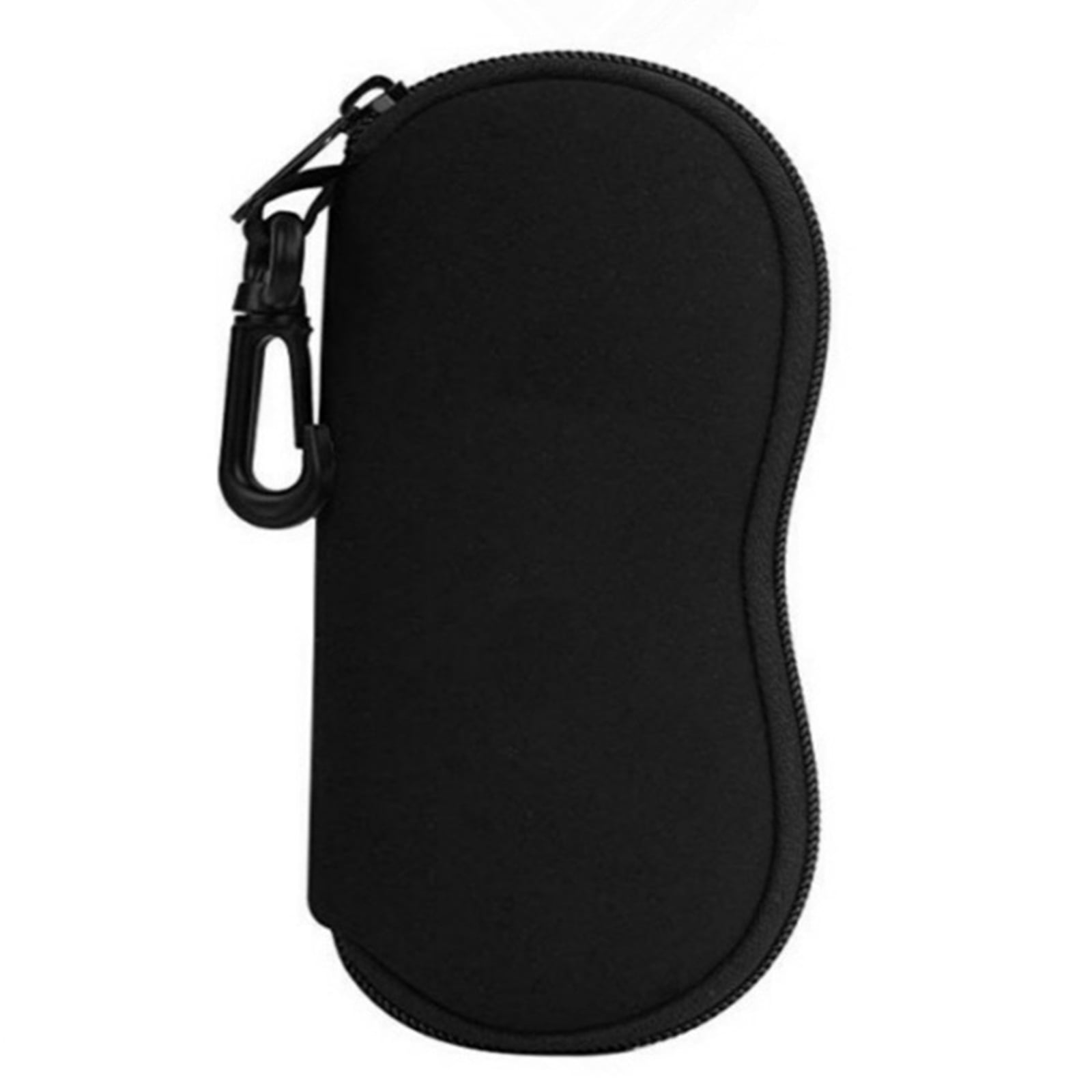 Sunglasses Case with Carabiner Clip Light Neoprene Soft Pouch Zipper ...