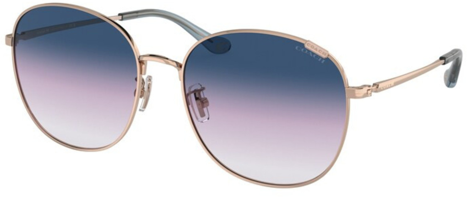 COACH HC7134 93318H C7996 Shiny Rose Gold Blue Purple Grad 57 Women's ...