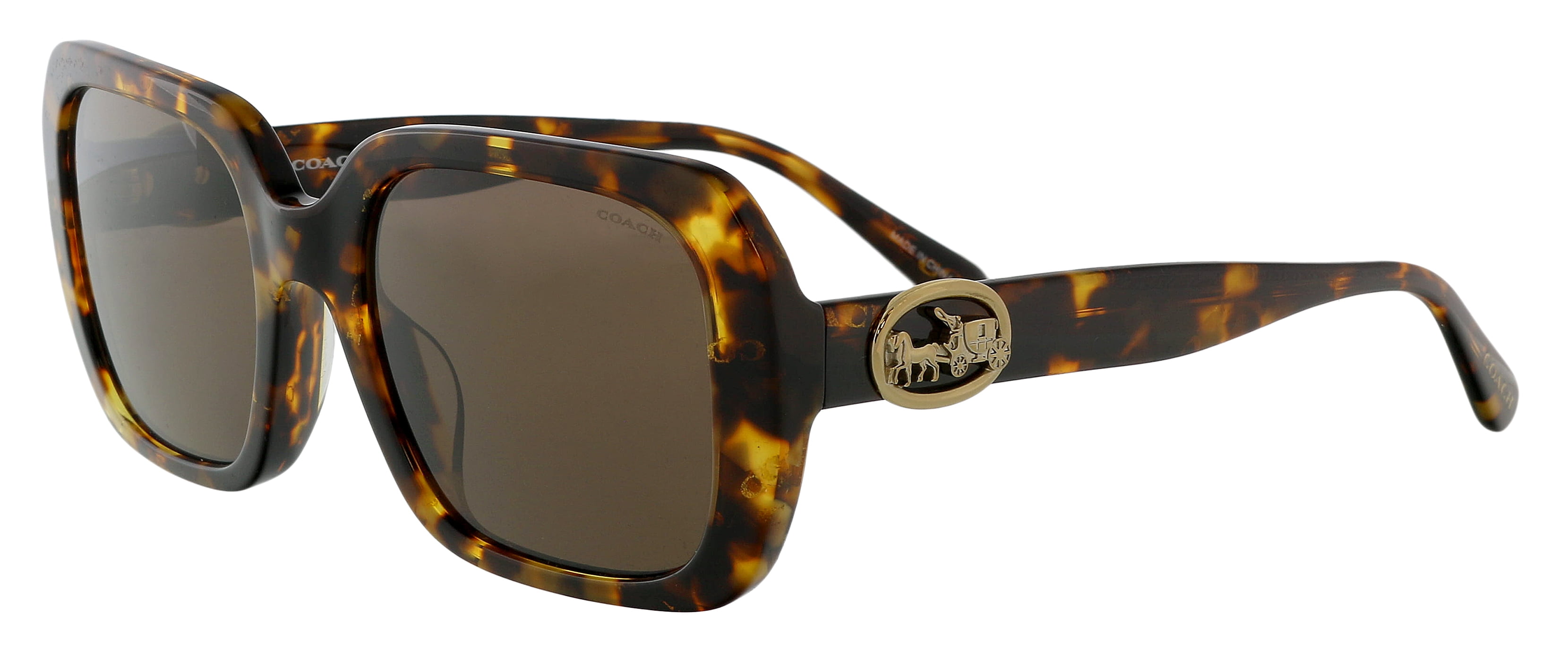 Coach HC 8329 U Dark Tortoise Sunglasses with Exclusive Design, 100% UV ...