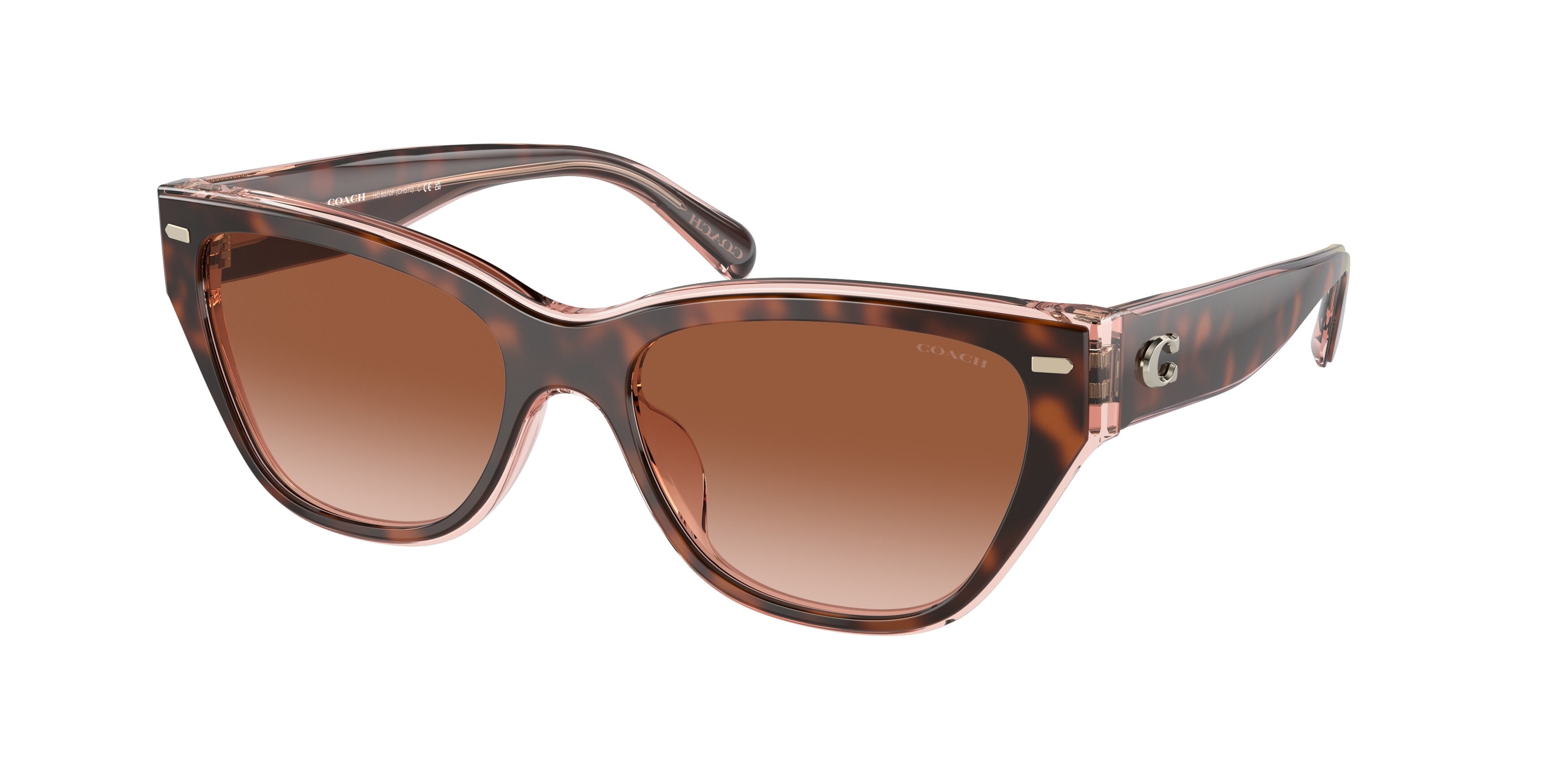 Sunglasses Coach HC 8370 F 574413 Ch660 Tortoise / Transparent P ...