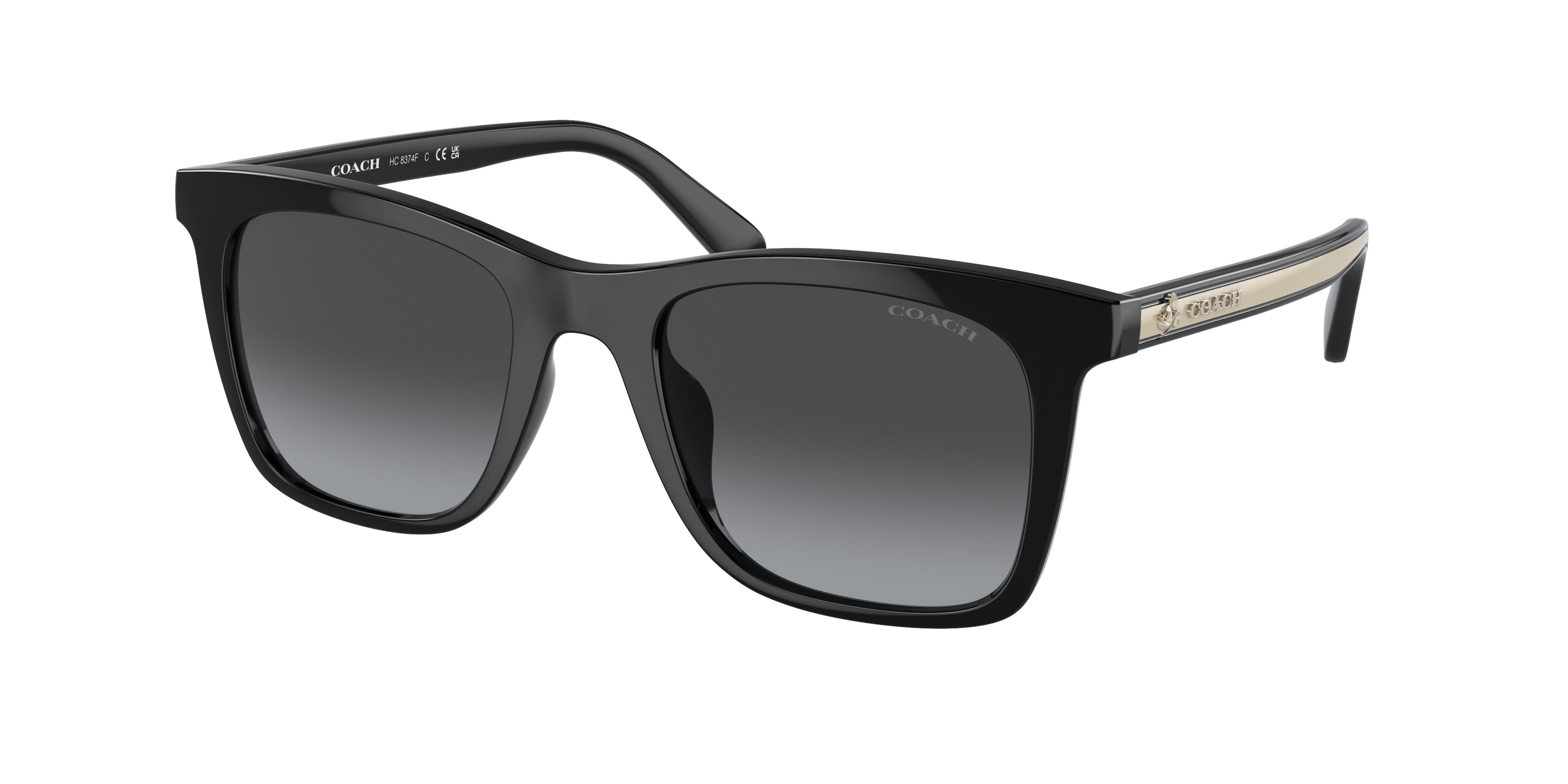 Sunglasses Coach HC 8374 F 50028G Ck463 Black Grey Gradient - Walmart.com
