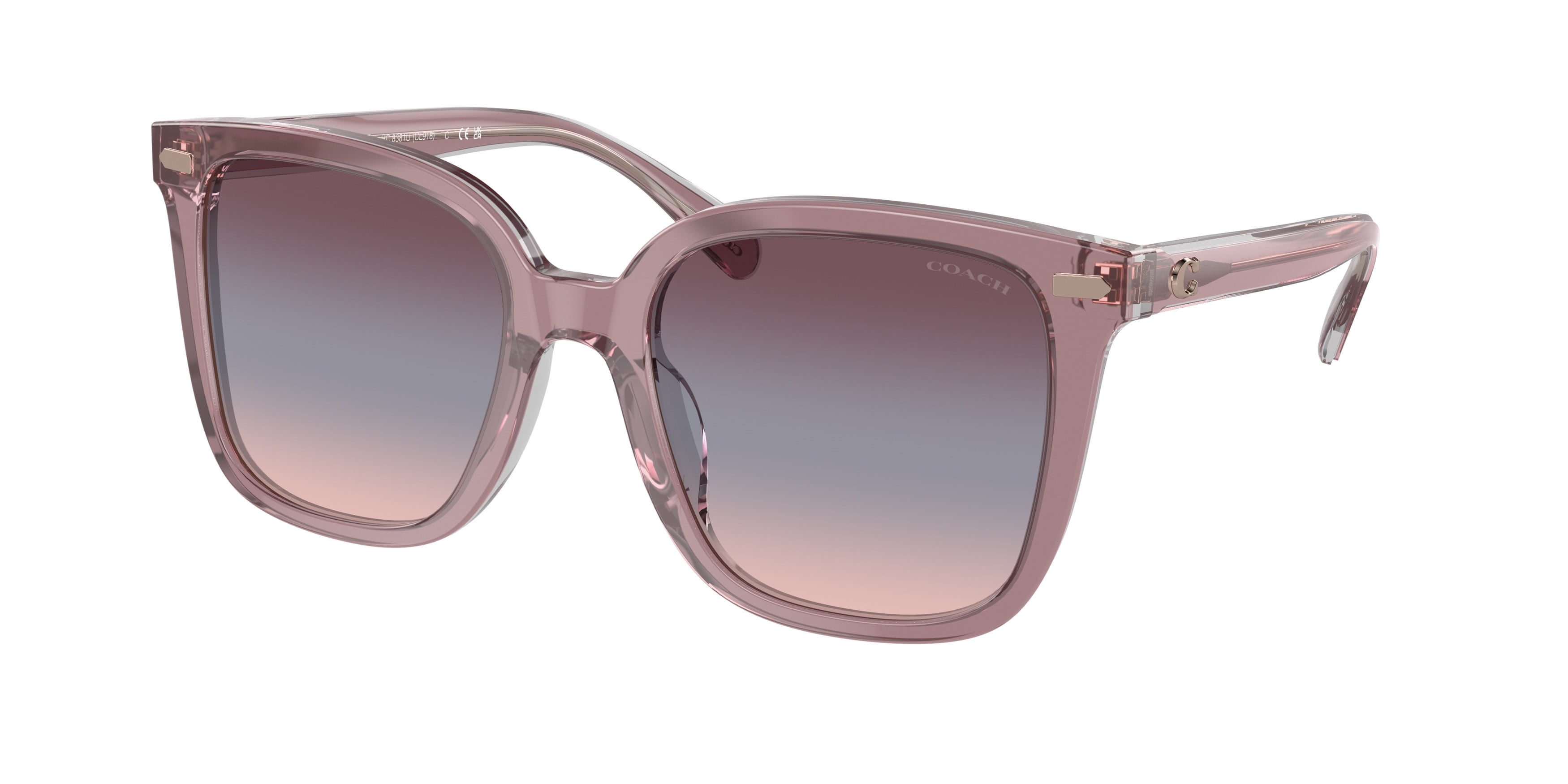 Coach HC 8381U Plastic Womens Square Sunglasses Pink 54mm Adult ...