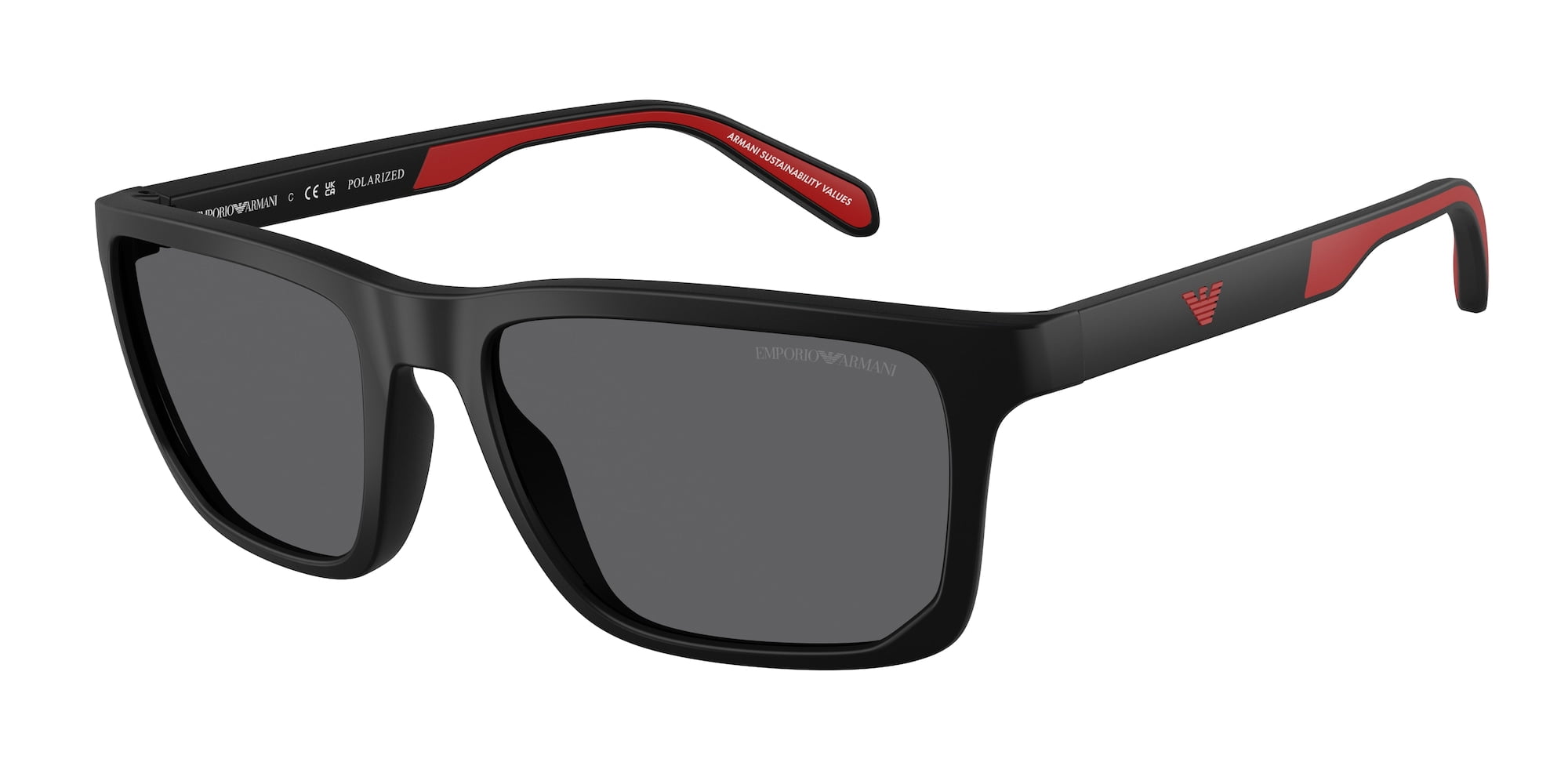 EMPORIO ARMANI EA4219 5001T3 Matte Black Grey Polarized 57 mm Men's ...