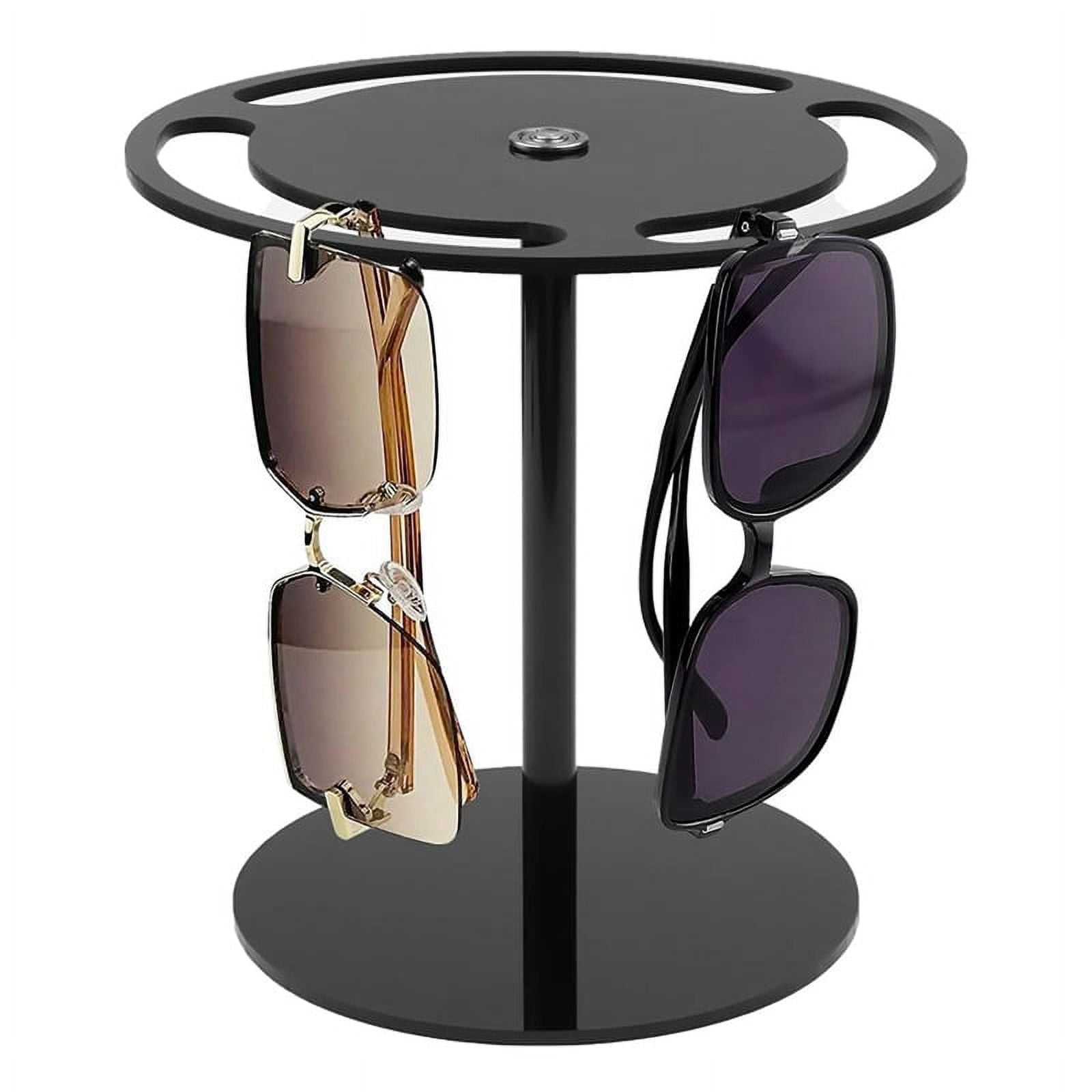 Sunglasses Holder Stand, Acrylic Organizer with 360 Rotating, Display ...