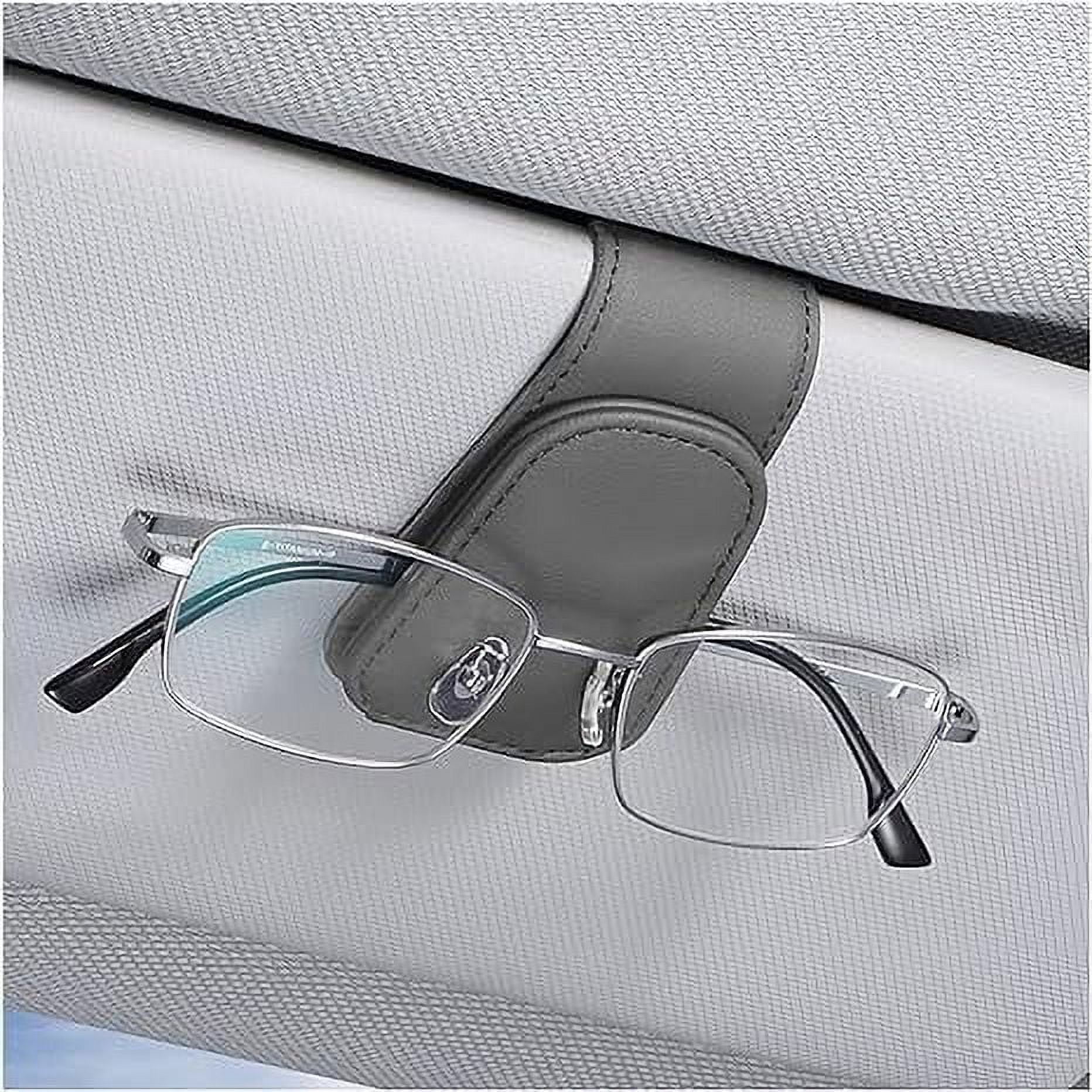 Sunglasses Holders for Car Sun Visor, Leather Eyeglasses Hanger Mounter ...