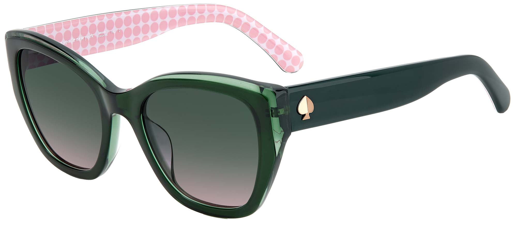 Kate Spade Yolandas Cat Eye Acetate Women Dark Greengreen Shaded
