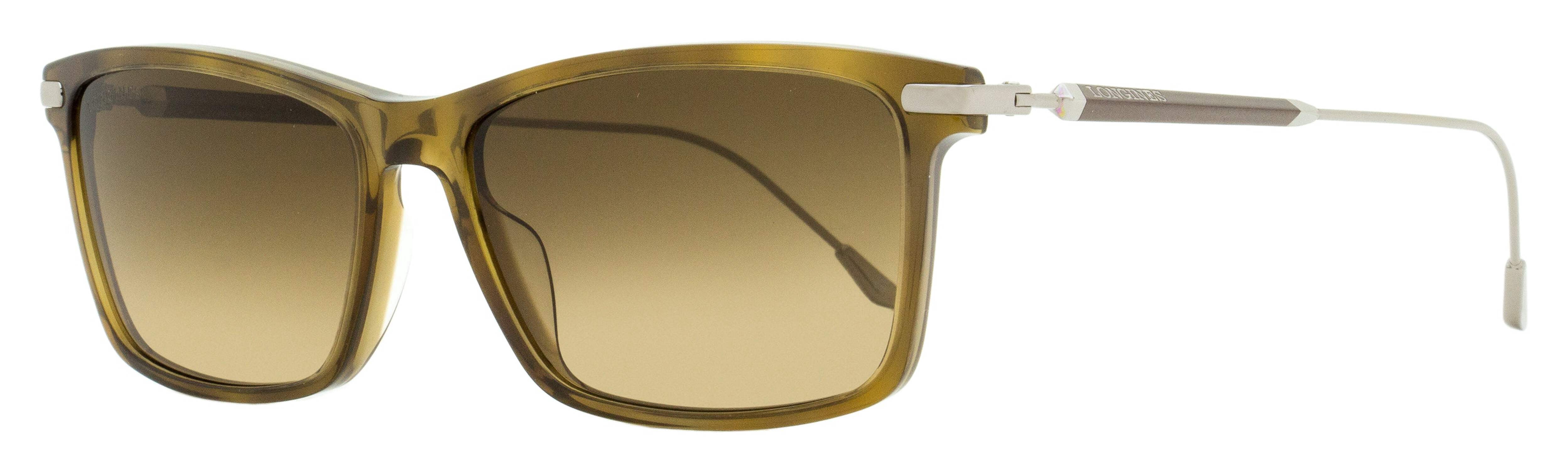 Sunglasses Longines LG 0023 56F Shiny Striped Brown, Light Ruthenium ...