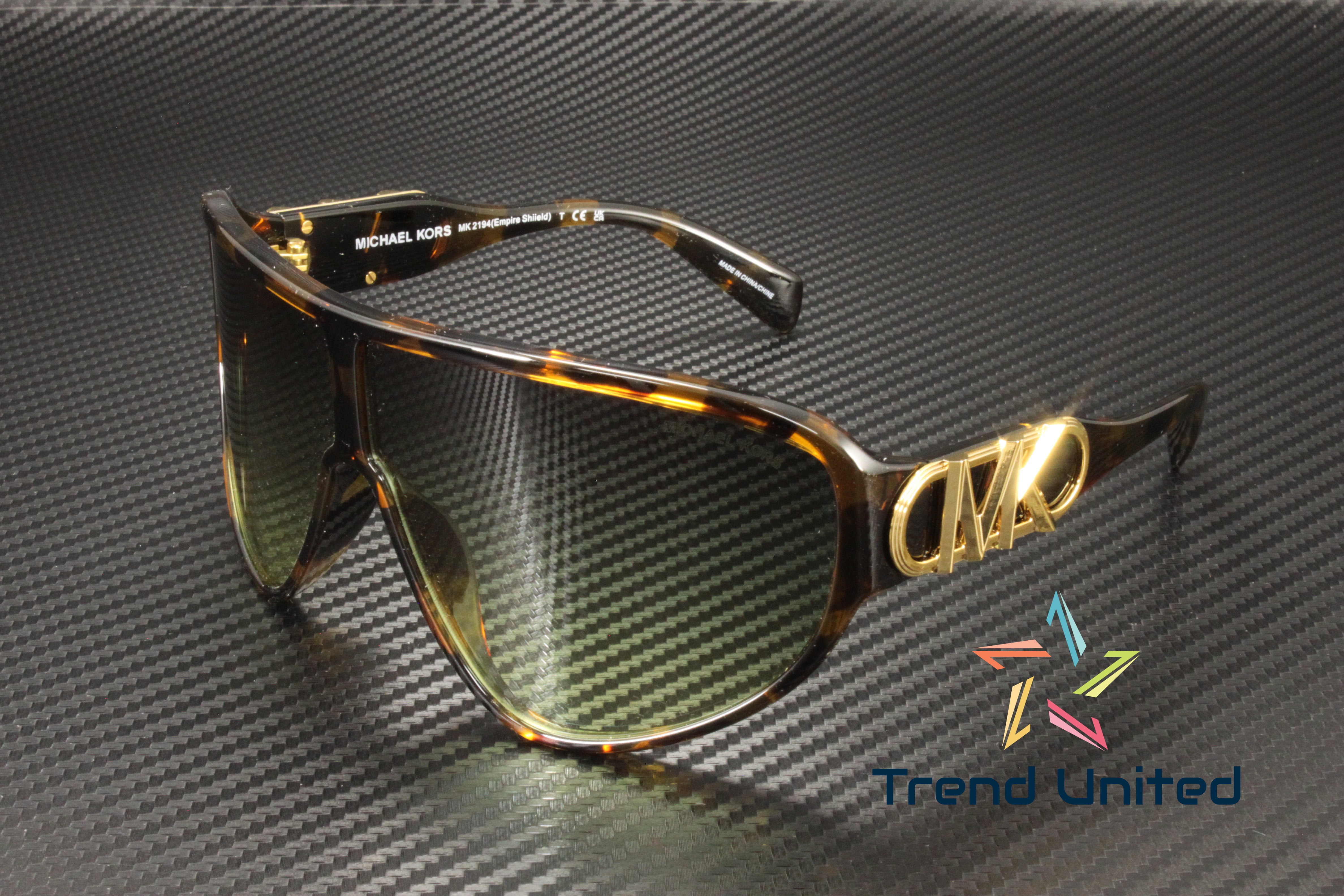 Sunglasses Michael Kors MK 2194 30060N Empire Shield Dark Tort Green ...