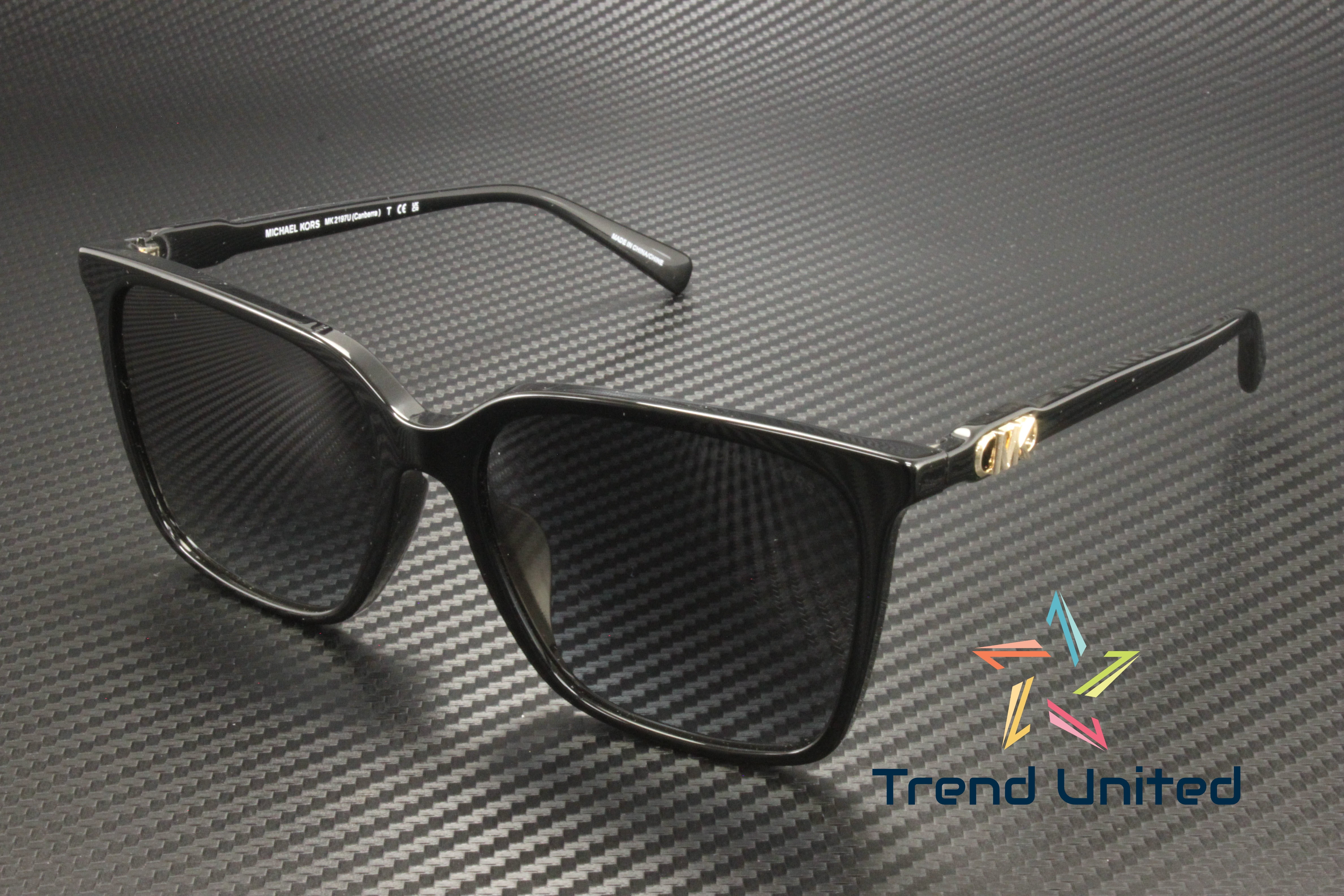 MICHAEL KORS MK2197U 3005T3 Black Grey Gradient Polarized 56mm Womens Sunglasses - Walmart.com