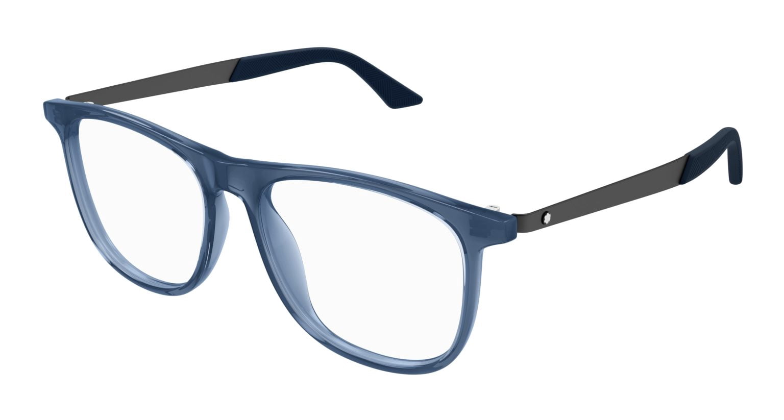 Sunglasses Montblanc MB 0332 O- 003 Blue / Transparent Gunmetal ...