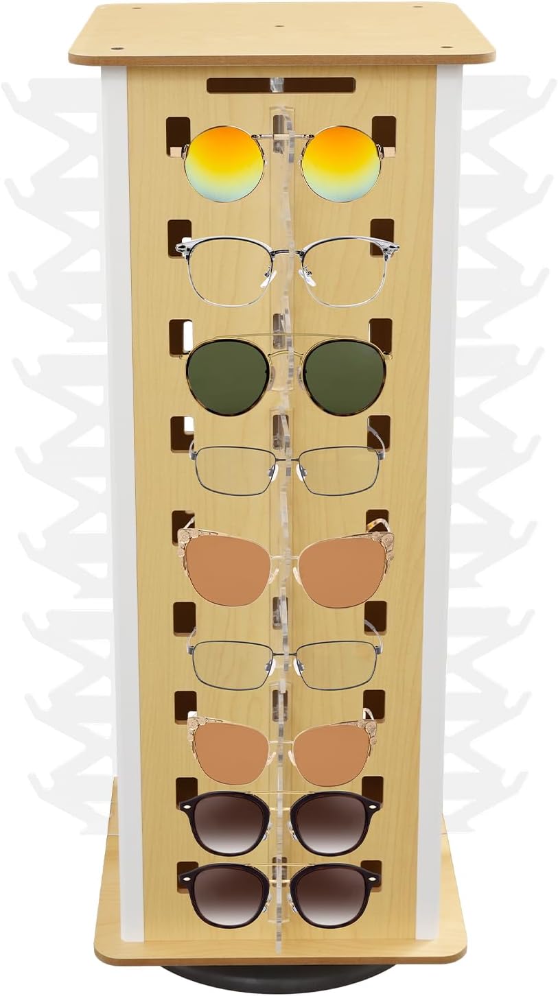 Sunglasses Organizer, 360° Rotating Sunglass Display Rack, Glasses ...