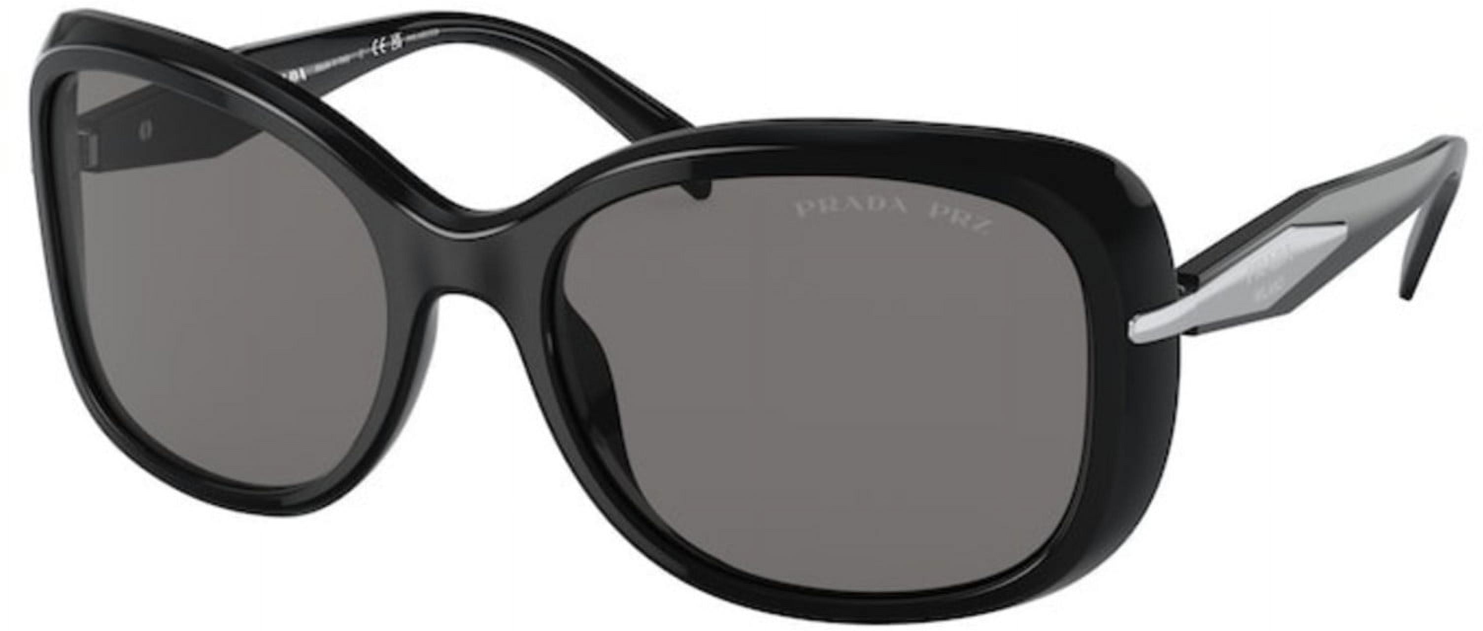 Prada PR 04ZS Plastic Womens Butterfly Polarized Sunglasses Black 57mm Adult - Walmart.com