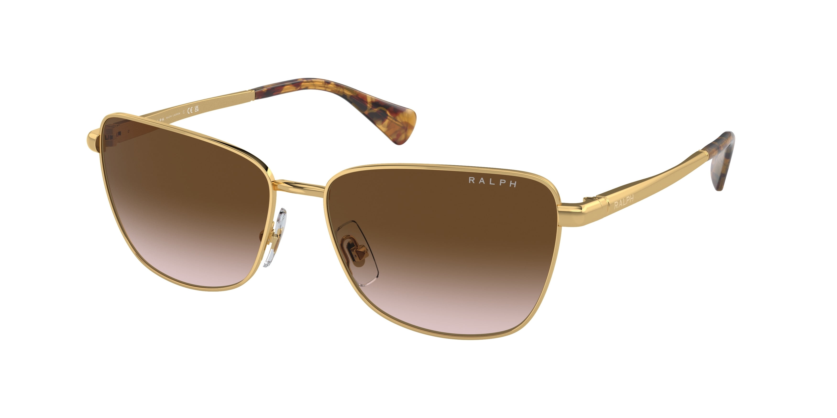 Sunglasses Ralph RA 4143 900413 Shiny Gold Gradient Brown - Walmart.com