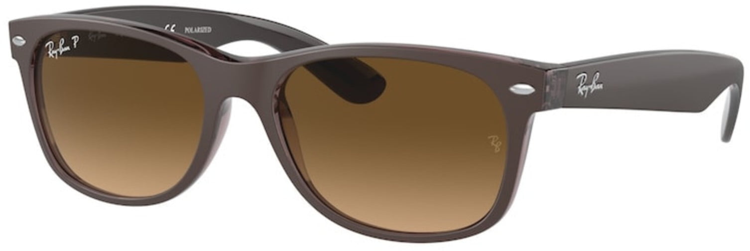 Ray Ban New Wayfarer Classic Gradient Brown Polarized Rectangular ...