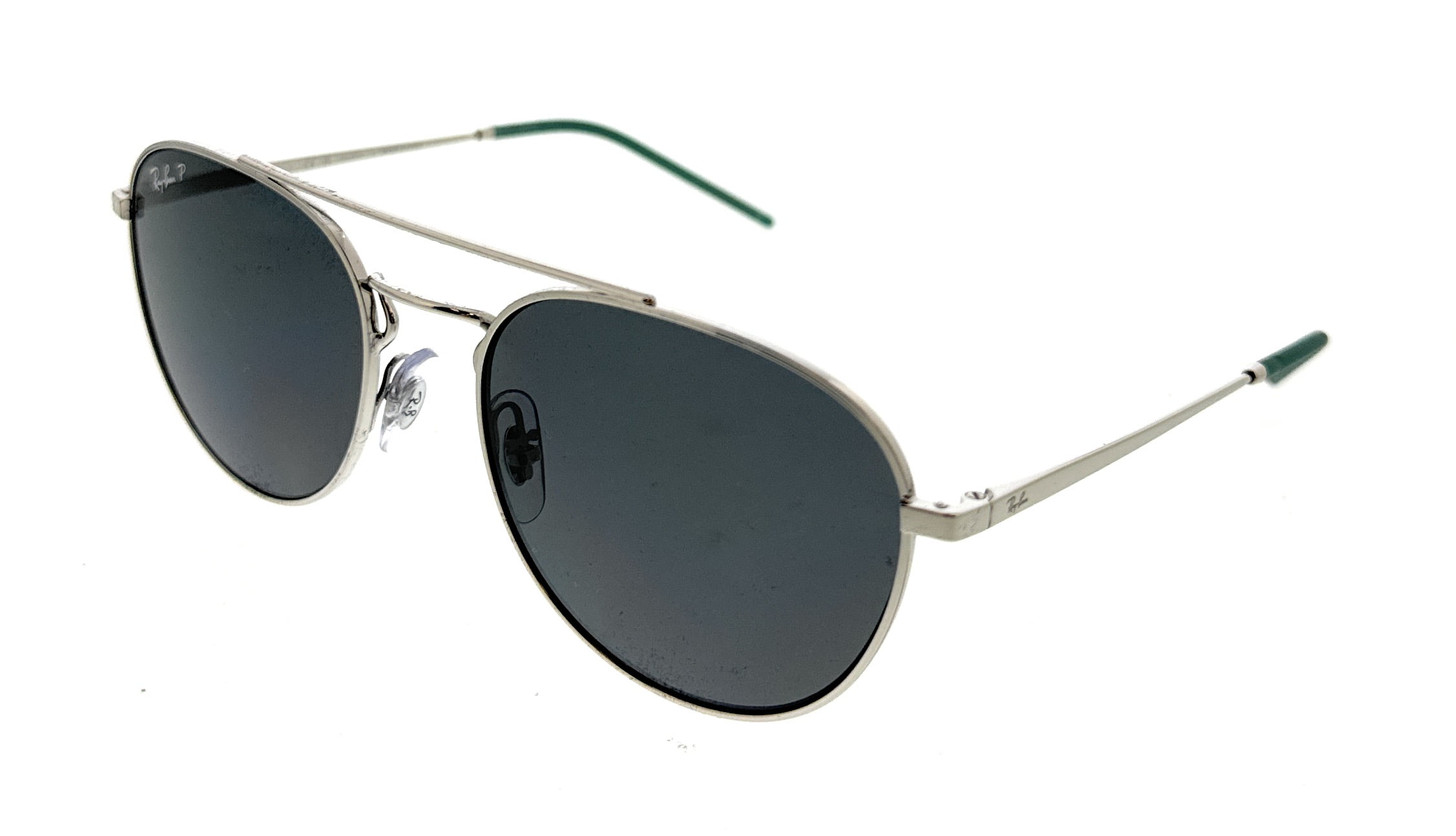 Ray- Ban 0RB3589 925181 Polished Silver Aviator Sunglasses for Mens ...