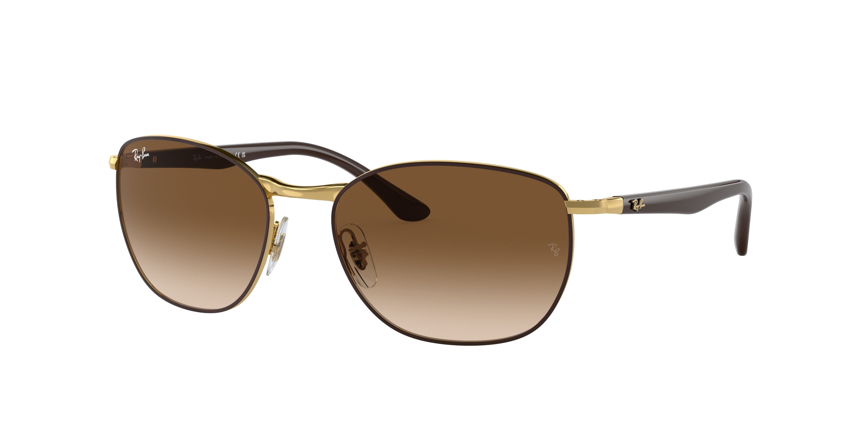 Sunglasses Ray-Ban RB 3702 900951 Brown On Arista Clear Gradient ...