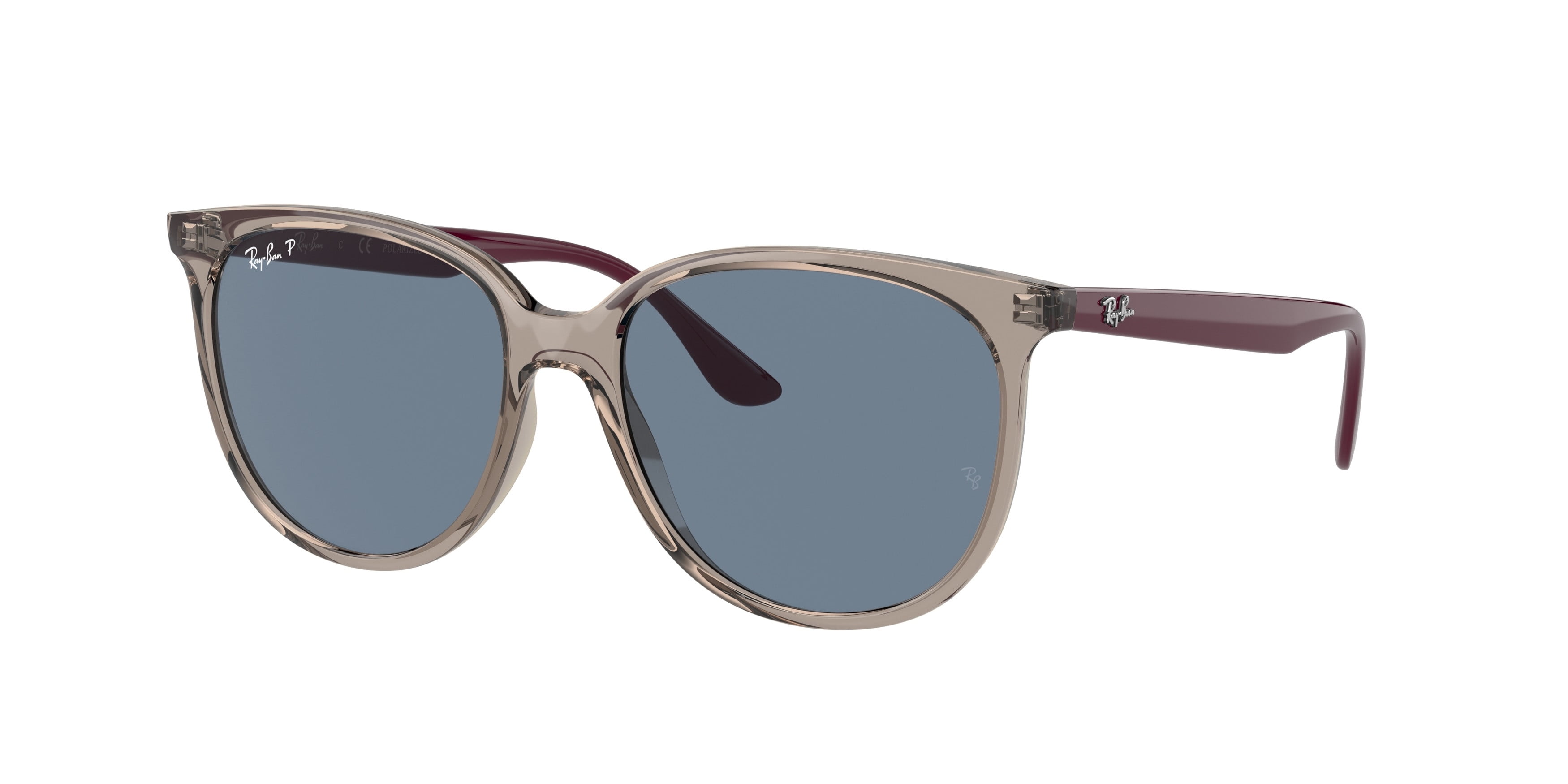 Sunglasses Ray-Ban RB 4378 65722V Transparent Grey Dark Blue Pol ...