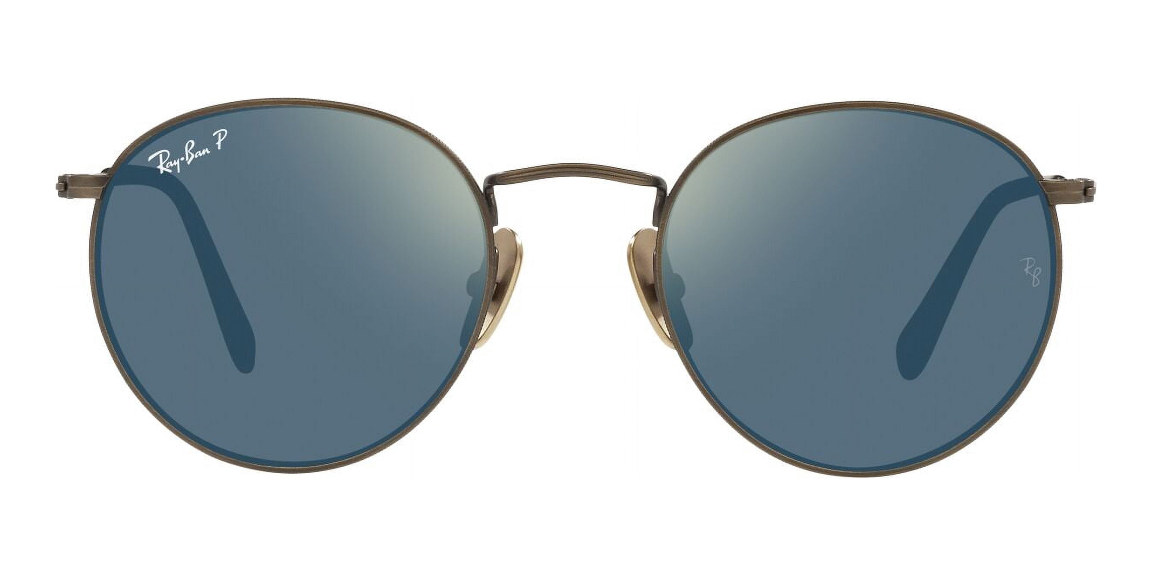 RB8247 Round Sunglasses, Demigloss Antique Gold/Blue/Gold Mirrored ...