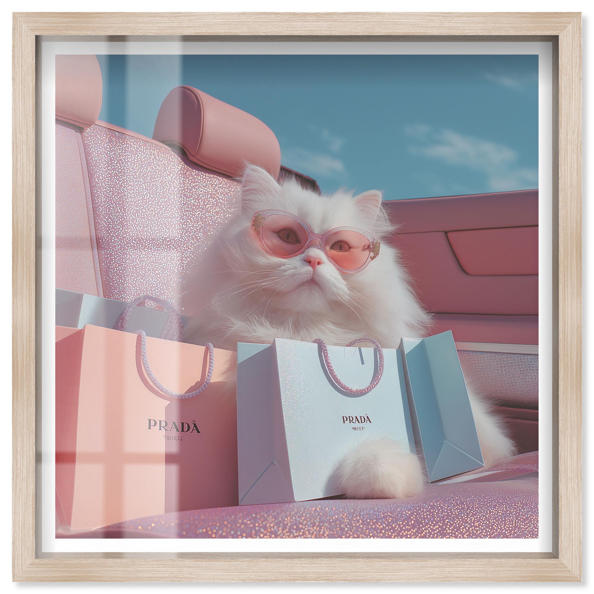 Sunglasses Shopper II Shadowbox Print Pink Glam Wall Art by Art Remedy ...