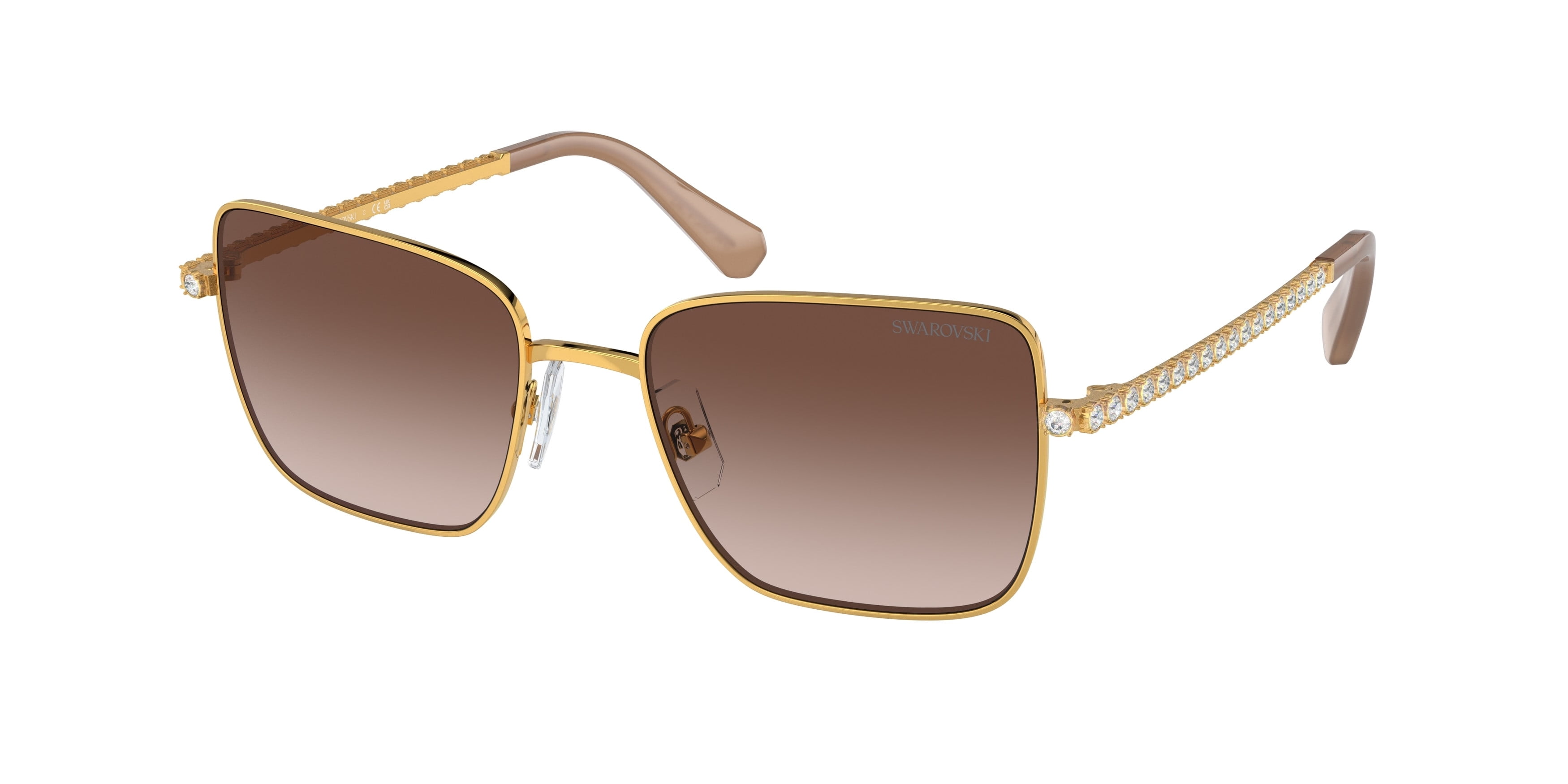 Sunglasses Swarovski SK 7015 400713 Yellow Gold Gradient Brown ...