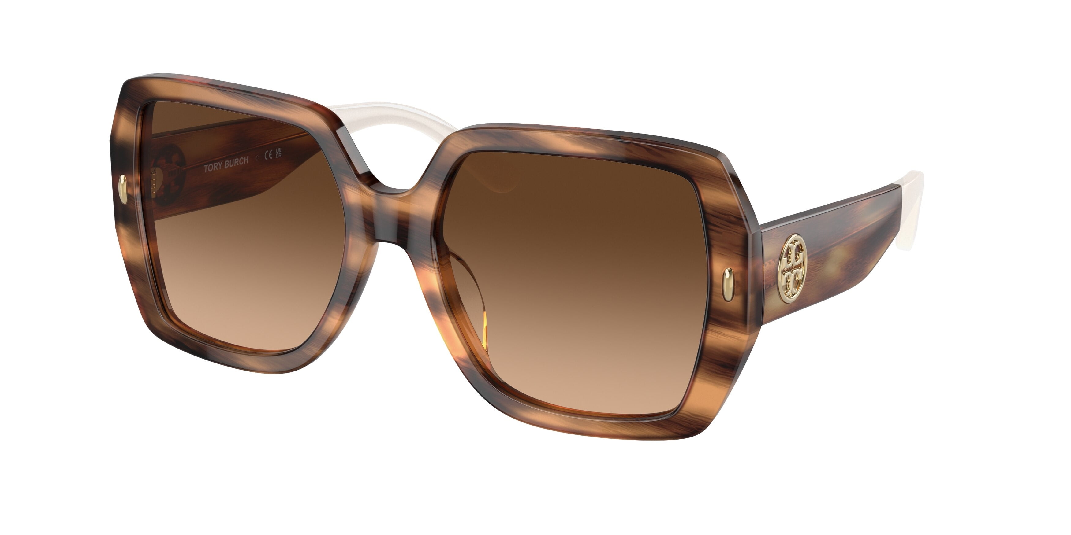 Sunglasses Tory Burch TY 7191 U 185274 Amber Wood Light Brown Gradien ...