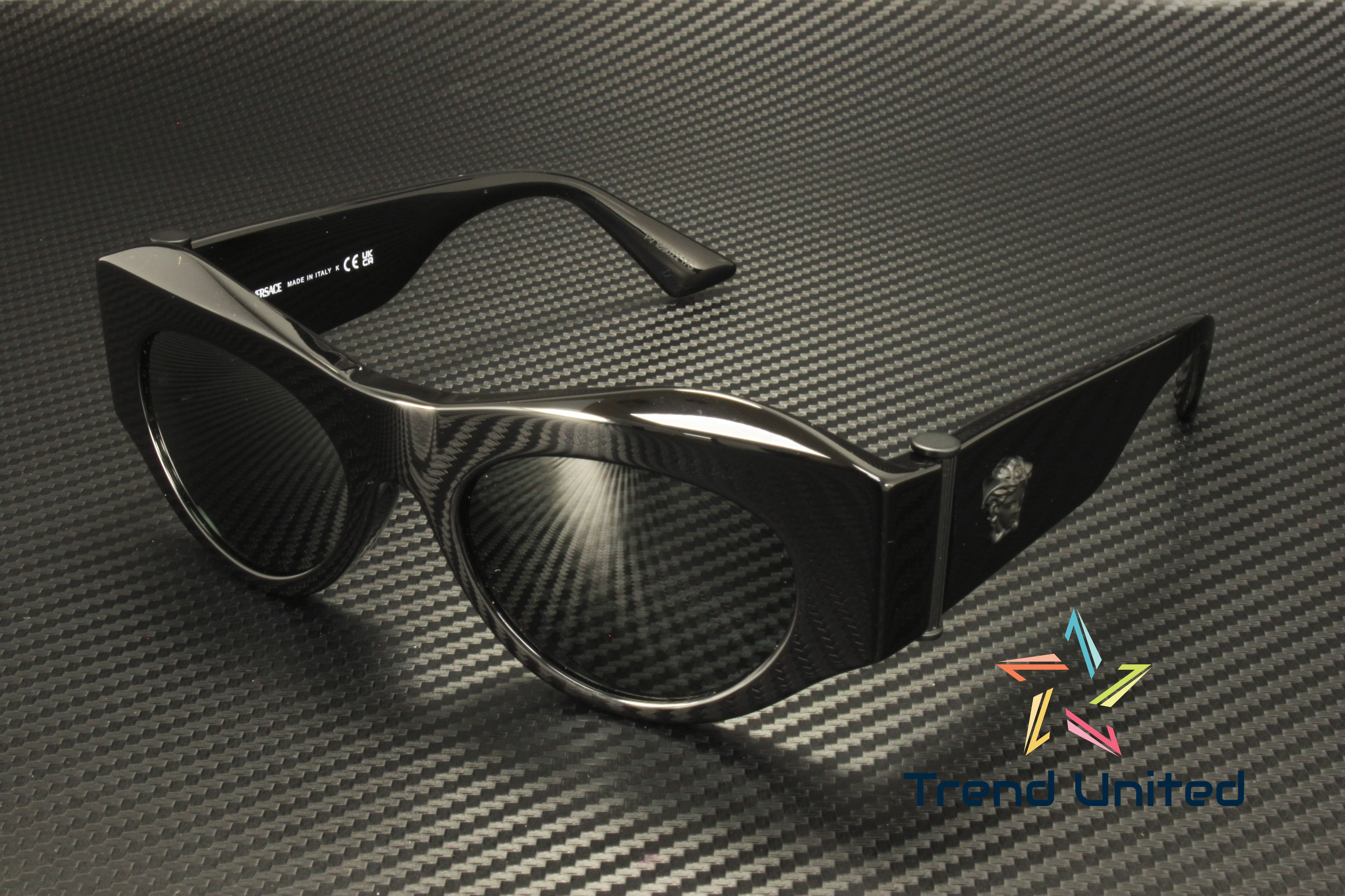 VERSACE VE4477U 536087 Black Dark Gray 52 mm Women's Sunglasses ...