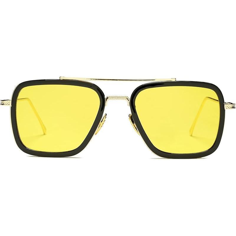 Sunglasses Vintage Square Metal Frame Eyeglasses for Men Women - Iron ...