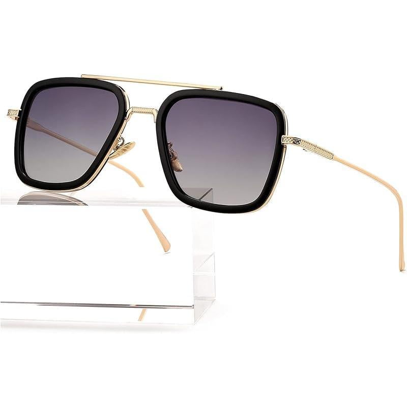 Sunglasses Vintage Square Metal Frame Eyeglasses for Men Women - Iron ...