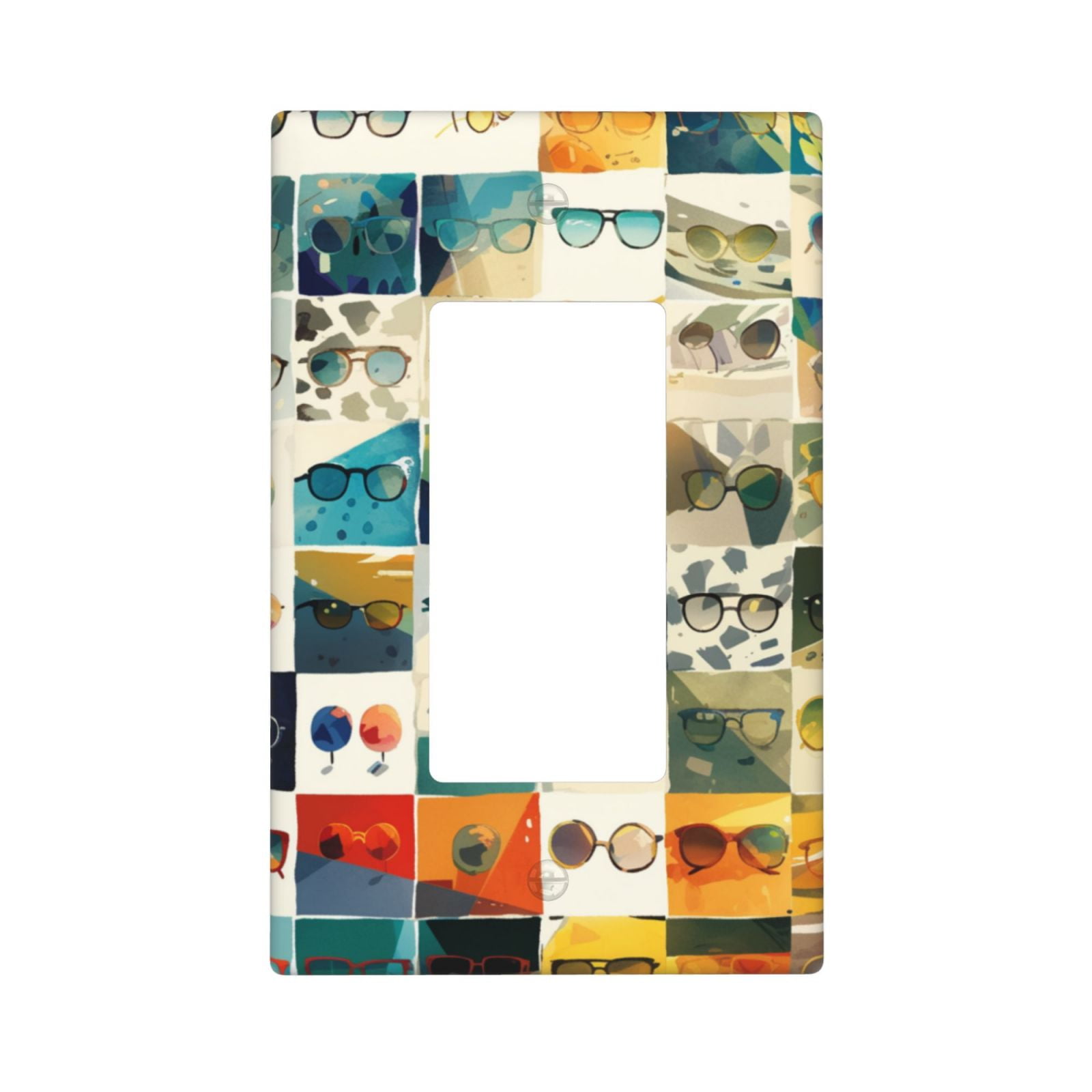 Sunglasses Watercolor Switch Cover Decorative Wall Plate / 1-Gang / Mid ...
