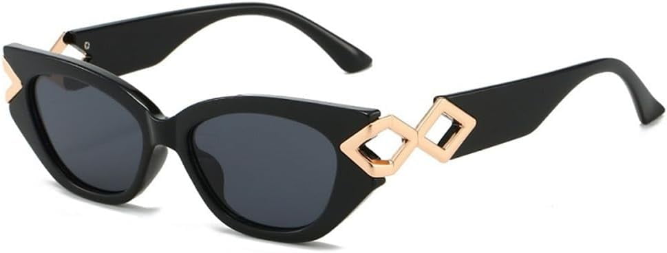 Sunglasses Women Men PC Gradients Lens Frame Golden Decoration Eyewear ...