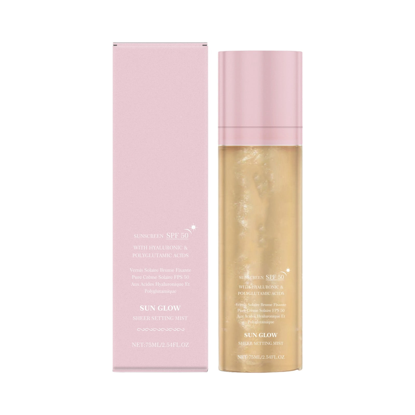 Sunglaze Sheer Setting Mist Sunscreen SPF 50 Broad Spectrum Shimmering ...