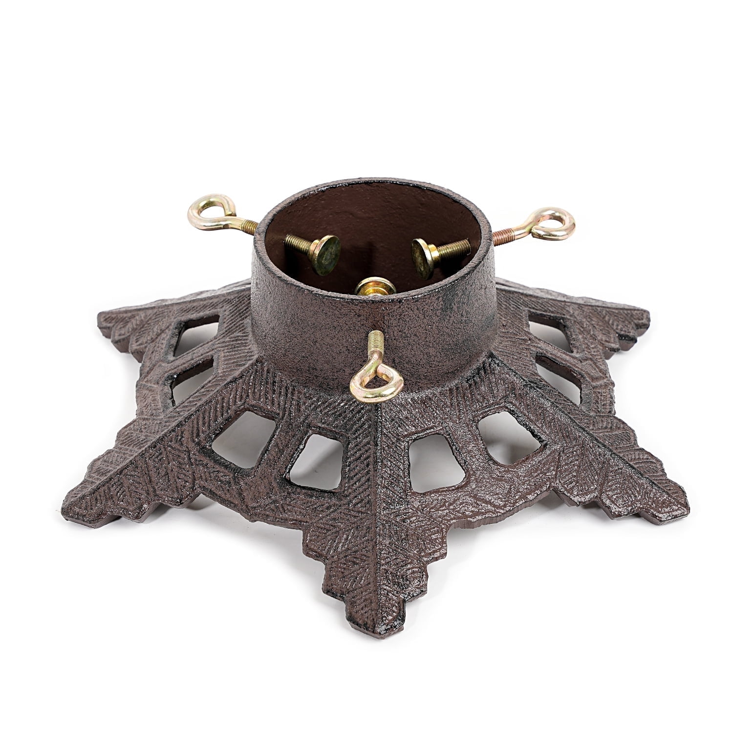 Sungmor Cast Iron Christmas Tree Stand, Vintage Snowflake Pattern ...